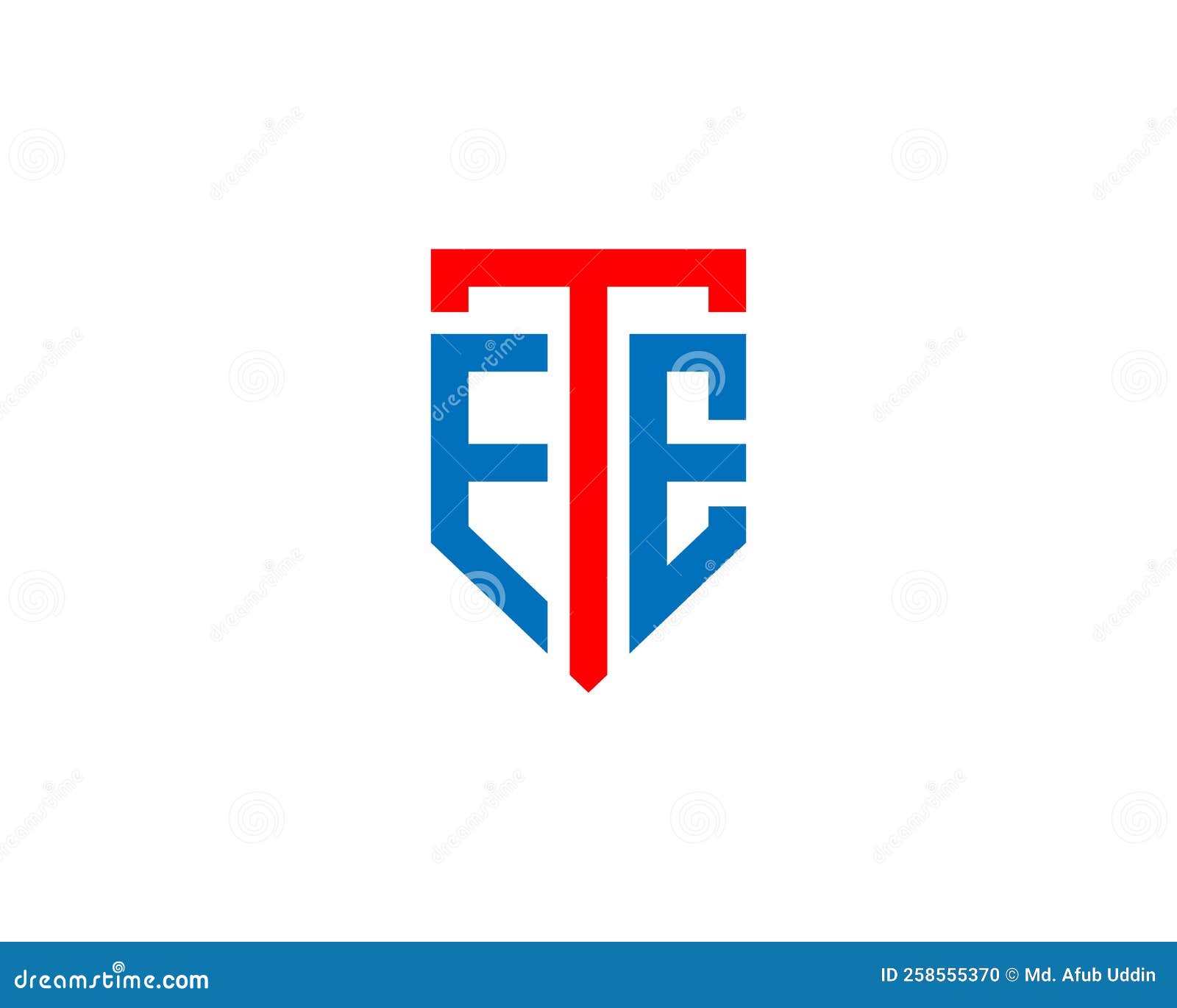 Letter FTE Elegant Initial Logo Design Stock Vector - Illustration of ...