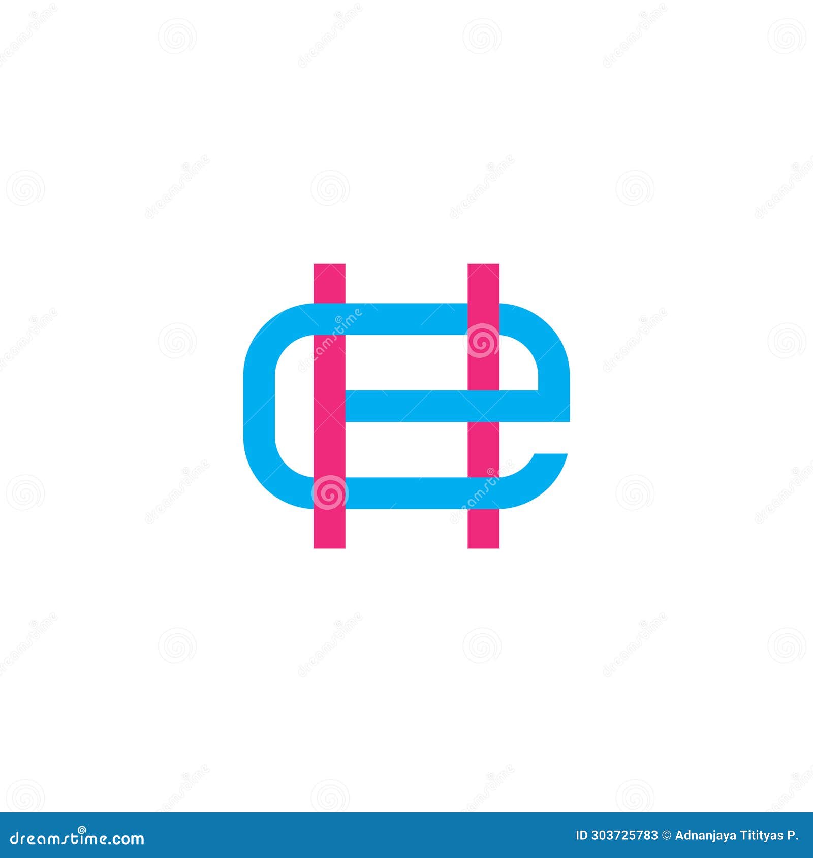 Letter he Fun Colorful Simple Logo Vector Stock Vector - Illustration ...