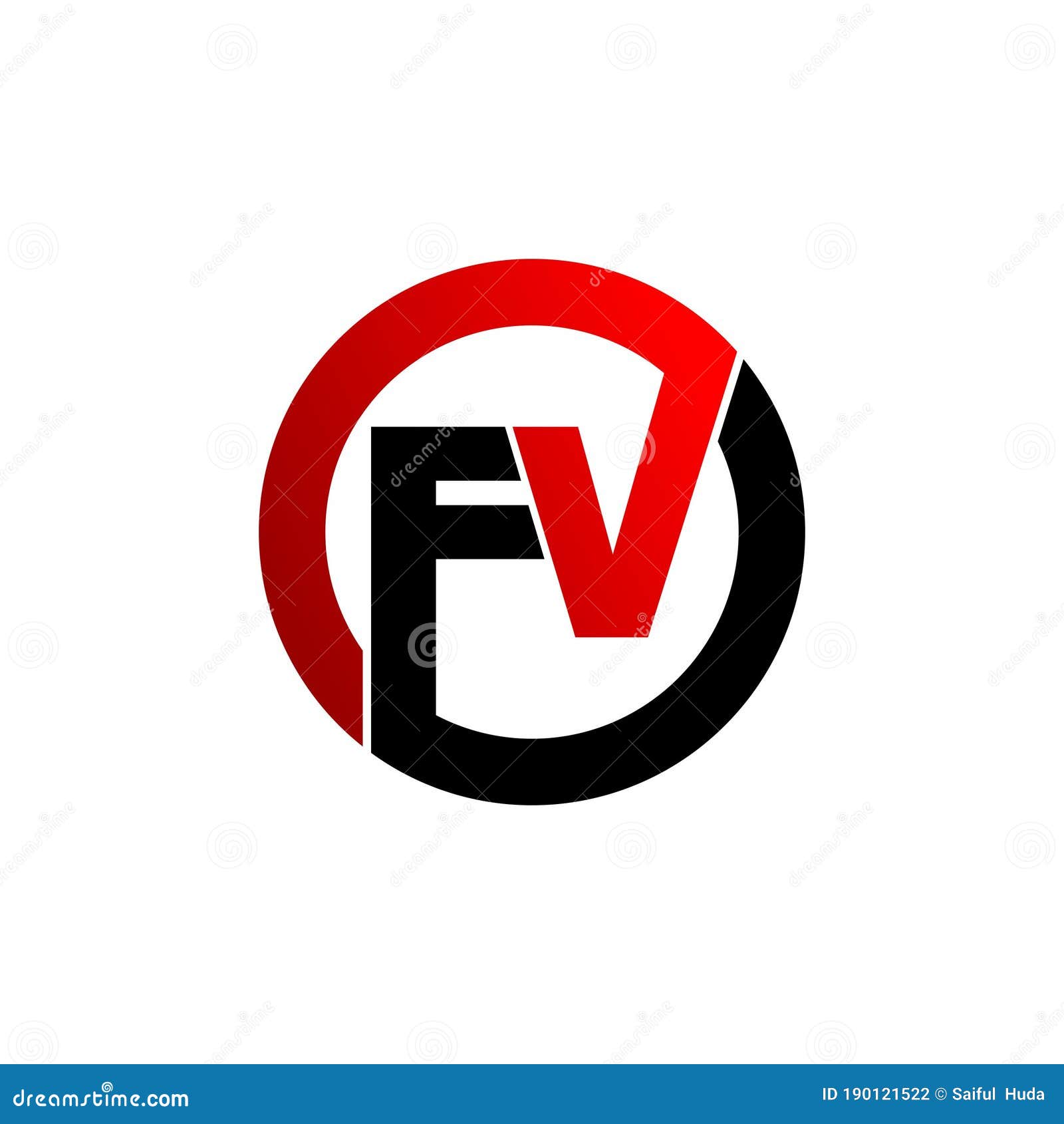 Letter FV Monogram Logo Icon Design Vector. Stock Vector - Illustration ...