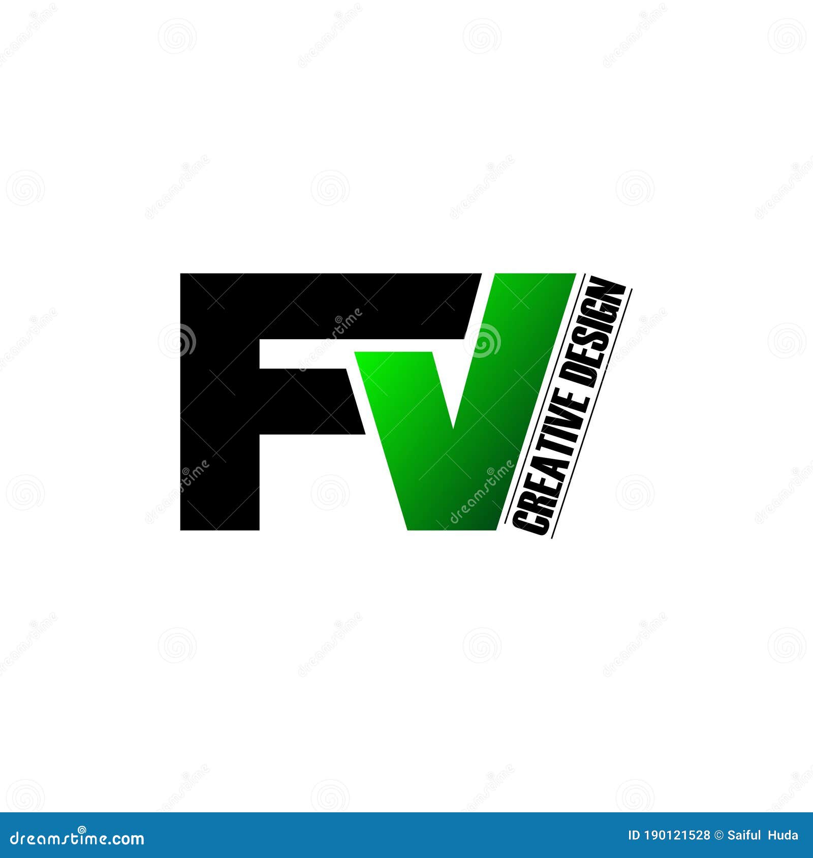 Letter FV Monogram Logo Icon Design Vector. Stock Vector - Illustration ...
