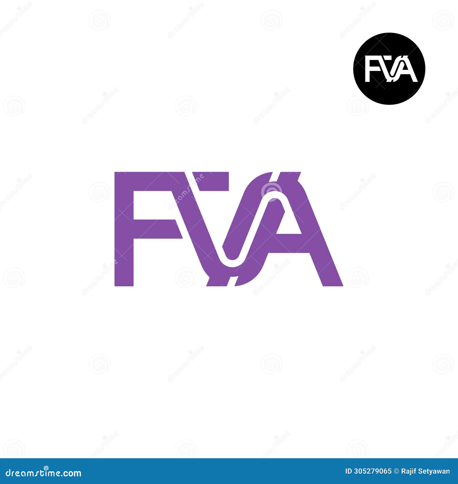 Letter FVA Monogram Logo Design Stock Illustration - Illustration of ...