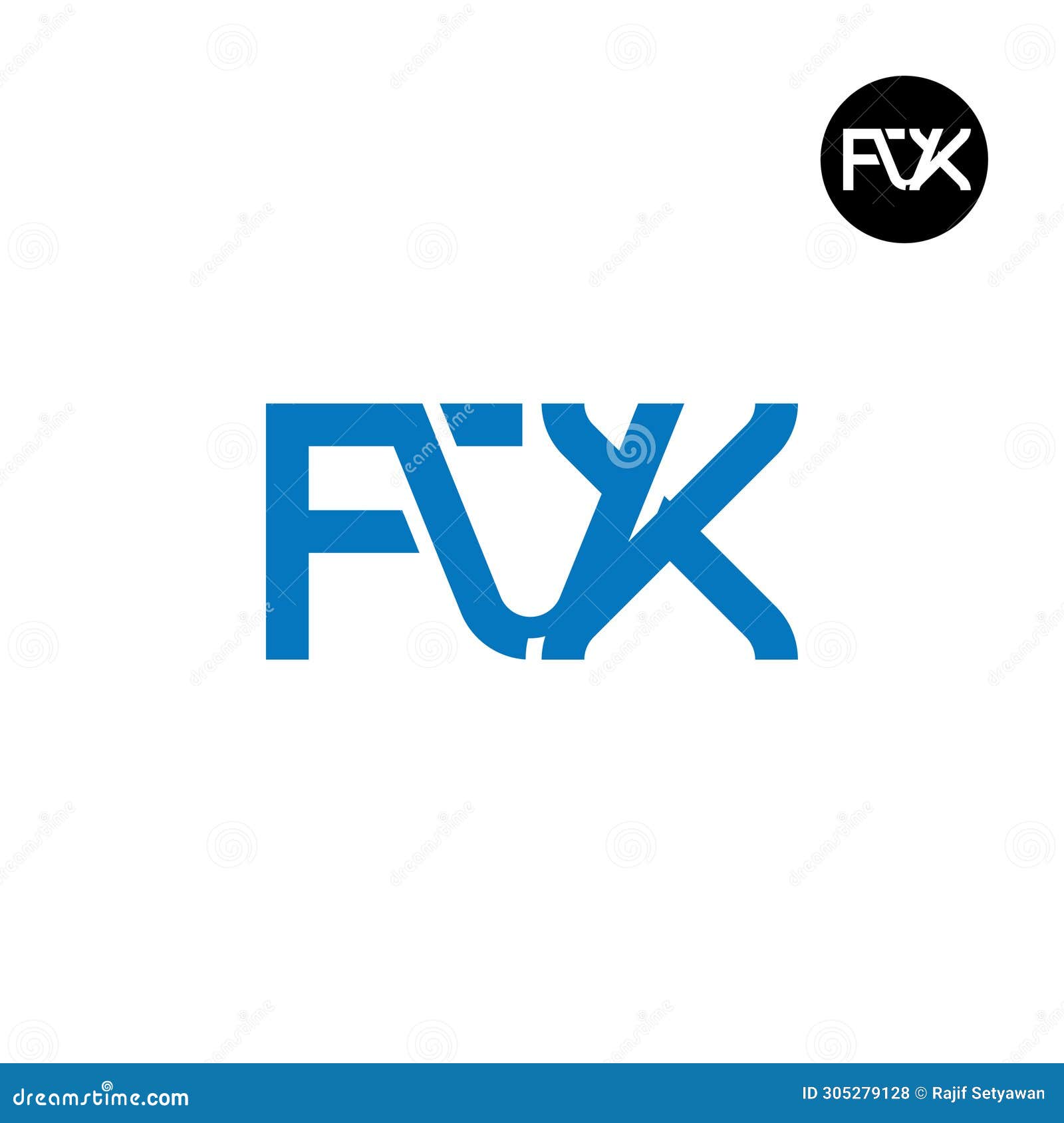 Letter FVX Monogram Logo Design Stock Illustration - Illustration of ...