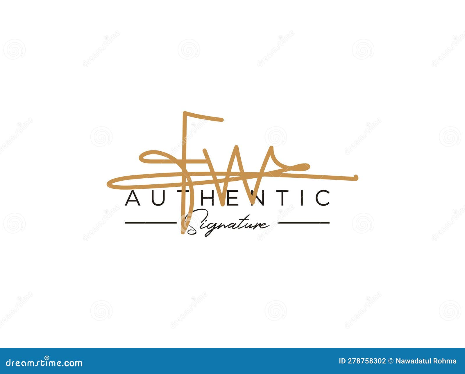 Letter FW Signature Logo Template Vector Stock Vector - Illustration of ...