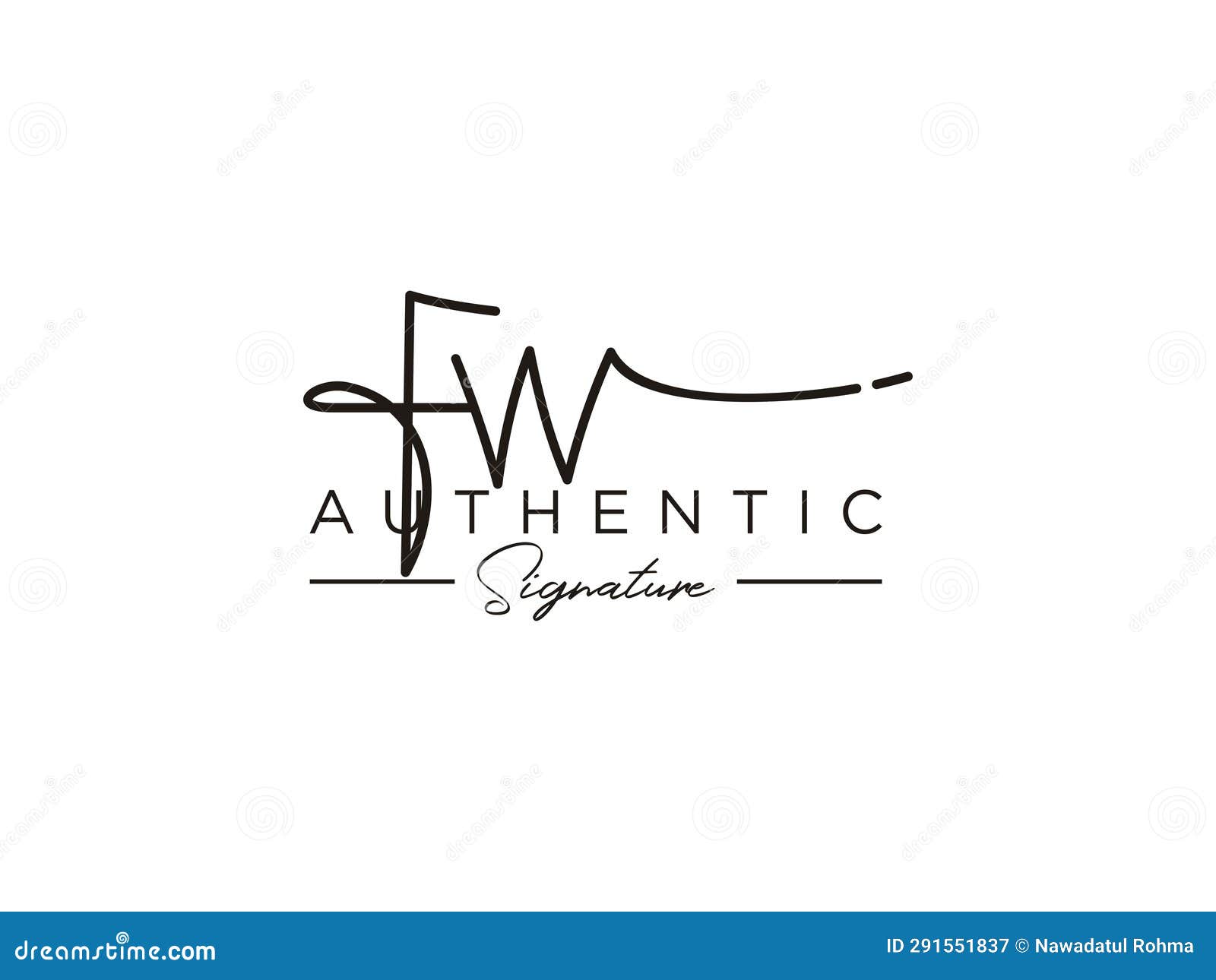 Letter FW Signature Logo Template Vector Stock Vector - Illustration of ...