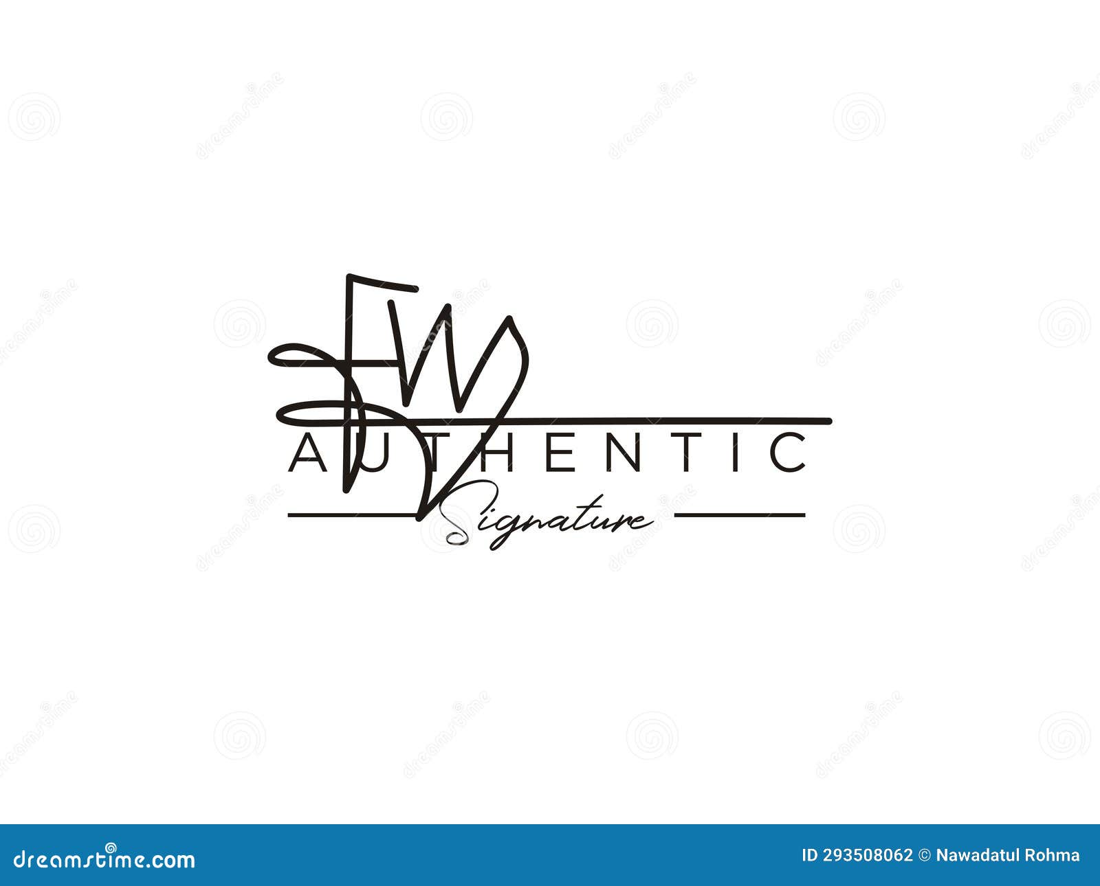 Letter FW Signature Logo Template Vector Stock Vector - Illustration of ...