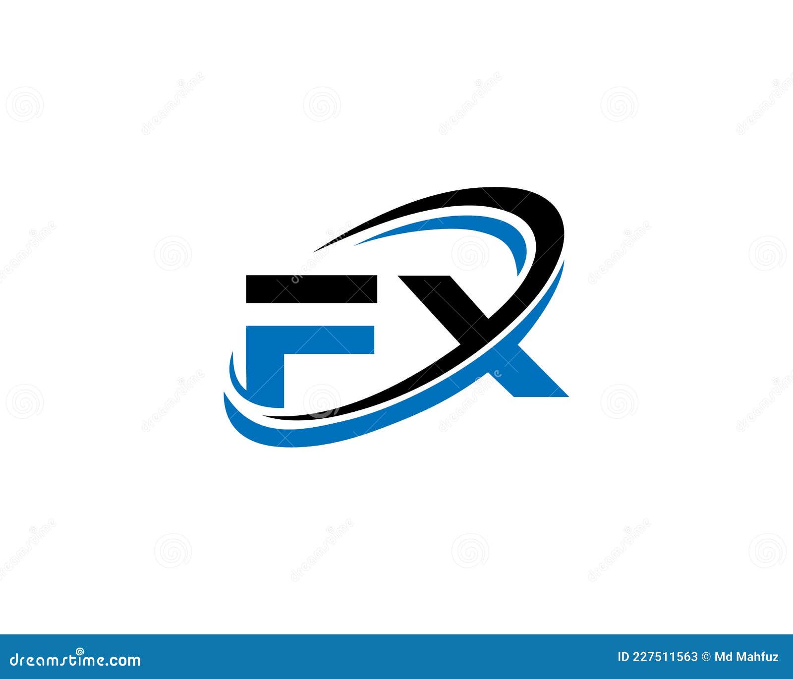Letter FX Logo stock vector. Illustration of typography - 227511563