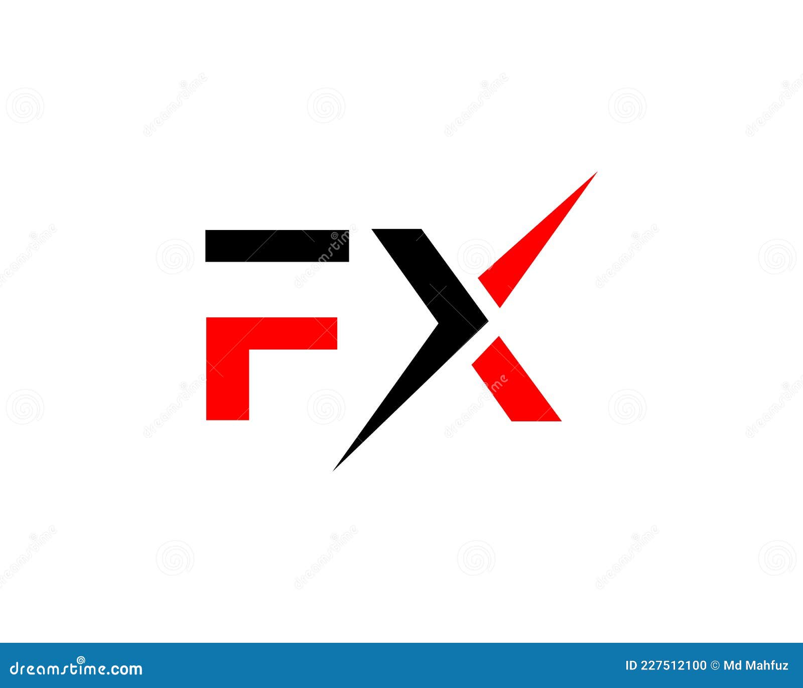 Letter FX Logo stock vector. Illustration of signage - 227512100