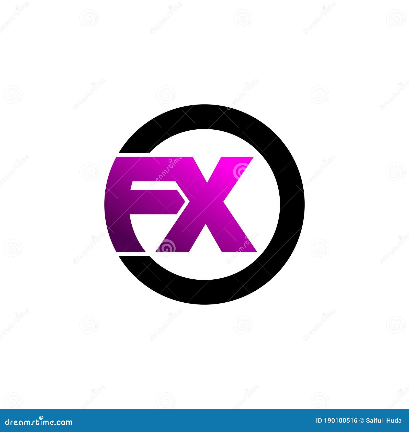 Letter FX Monogram Logo Icon Design Vector. Stock Vector - Illustration ...