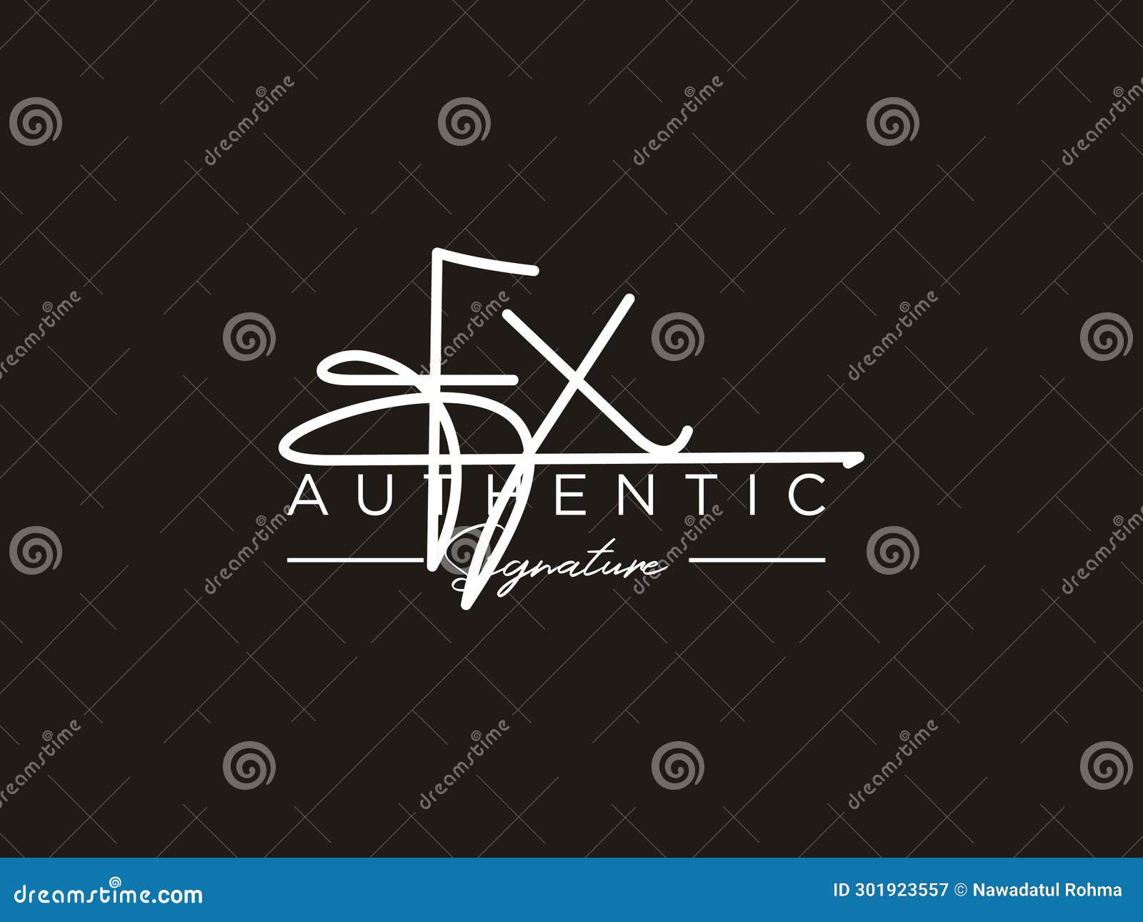 Letter FX Signature Logo Template Vector Stock Vector - Illustration of ...