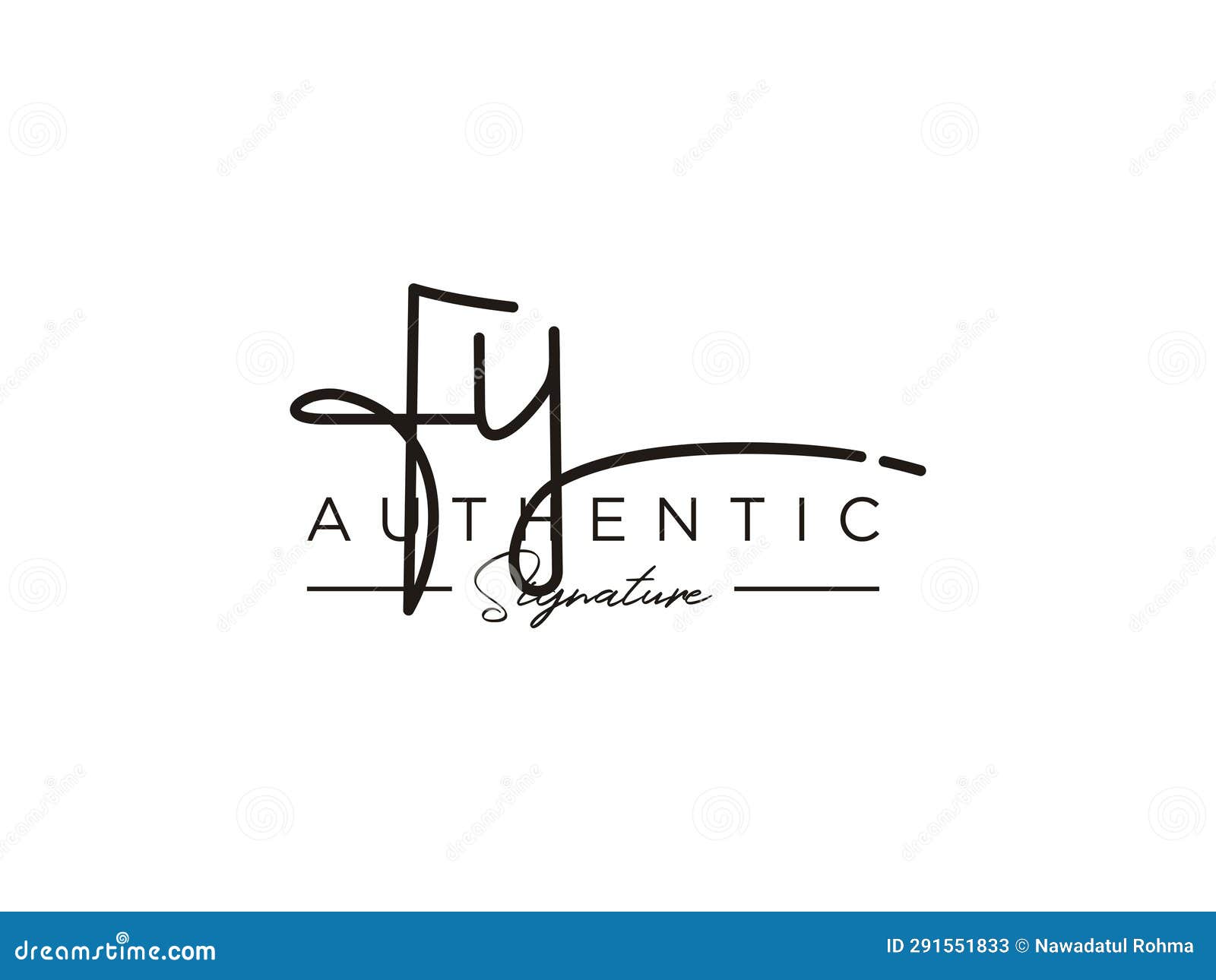 Letter FY Signature Logo Template Vector Stock Vector - Illustration of ...