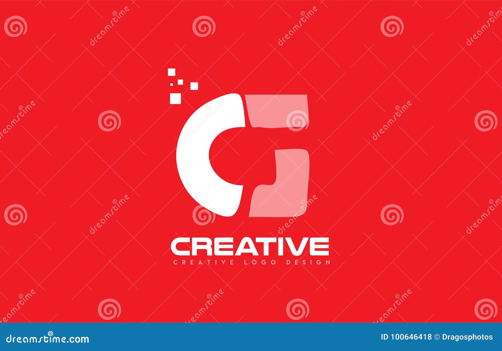 Alphabet Letter G Red Technology White Logo Company Design Icon Stock ...