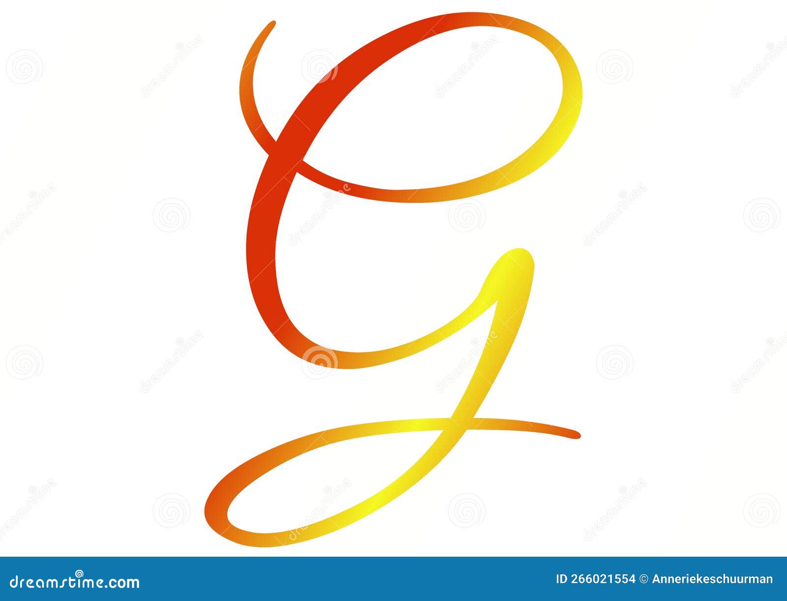 Letter G of the Alphabet Made with Yellow and Red Gradient Stock ...