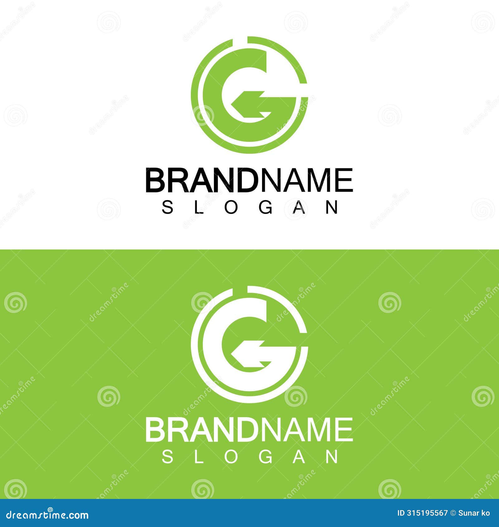 Letter G Arrow Logo Vector Template Stock Vector - Illustration of font ...