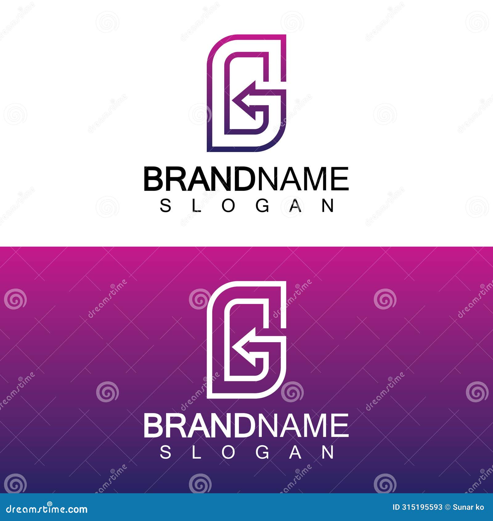 Letter G Arrow Logo Vector Template Stock Vector - Illustration of font ...