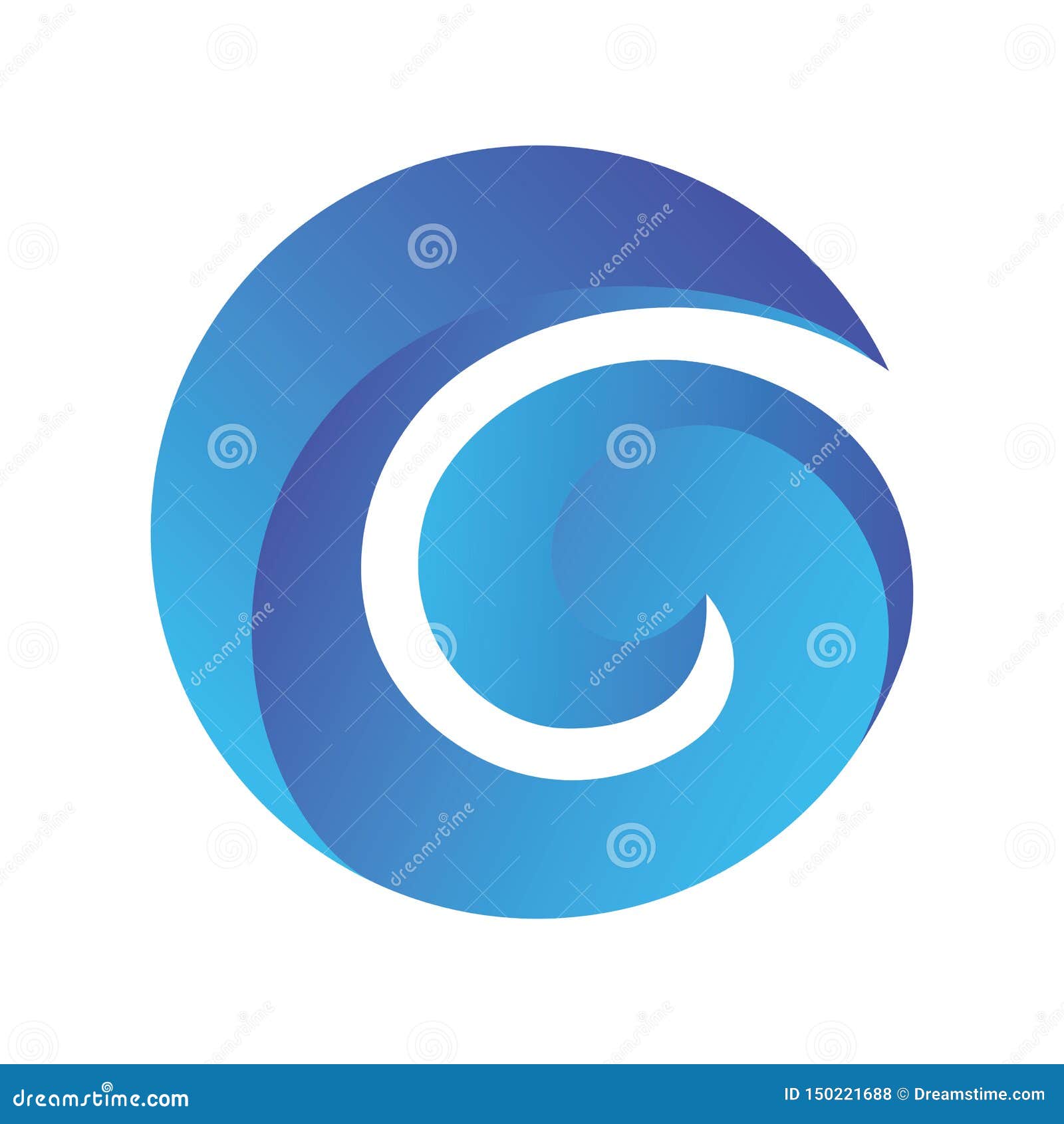 Letter G Blue Gradient Logo Vector Stock Vector - Illustration of ...