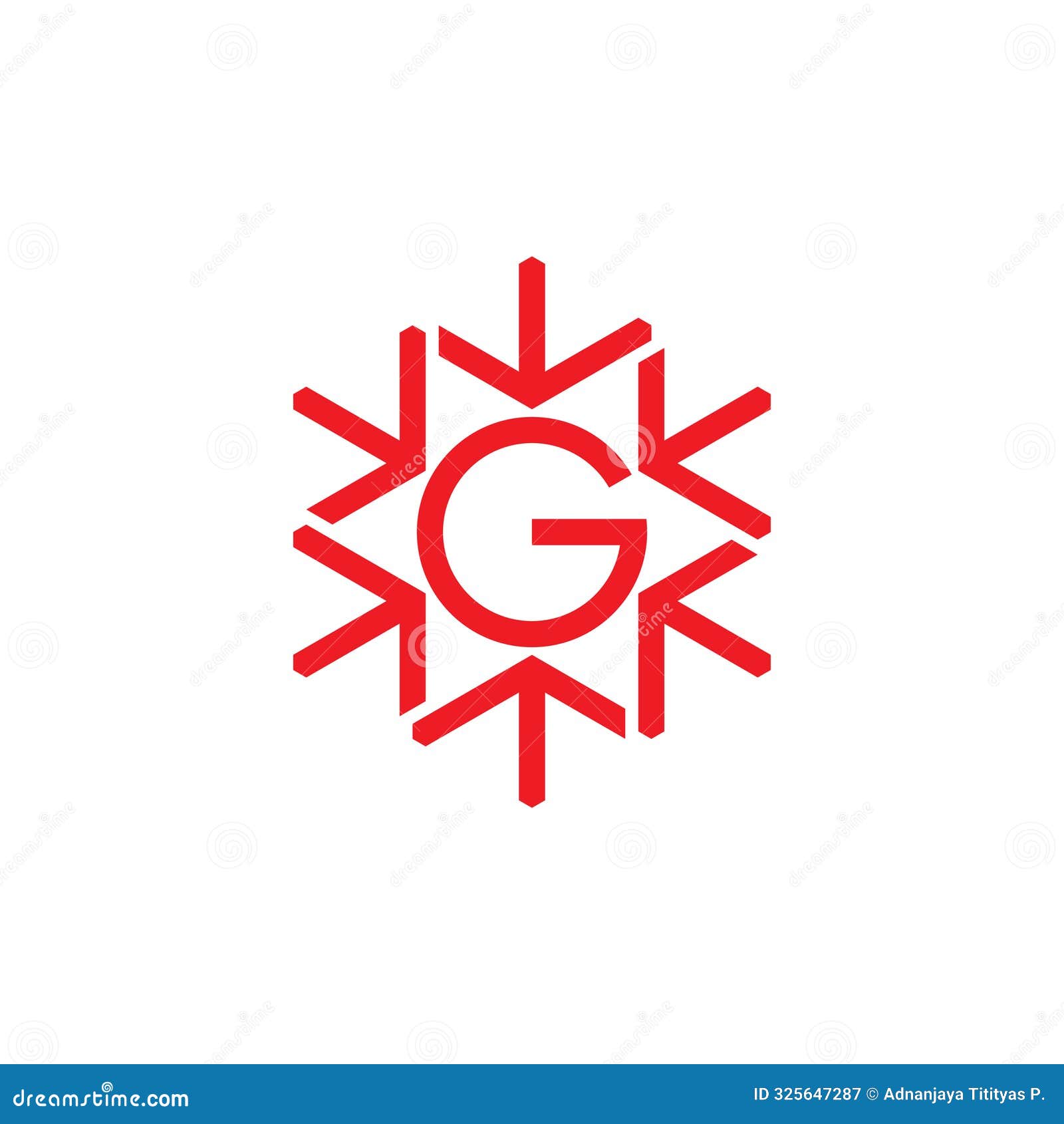 Letter G Center Arrows Swirl Round Logo Vector Stock Vector ...