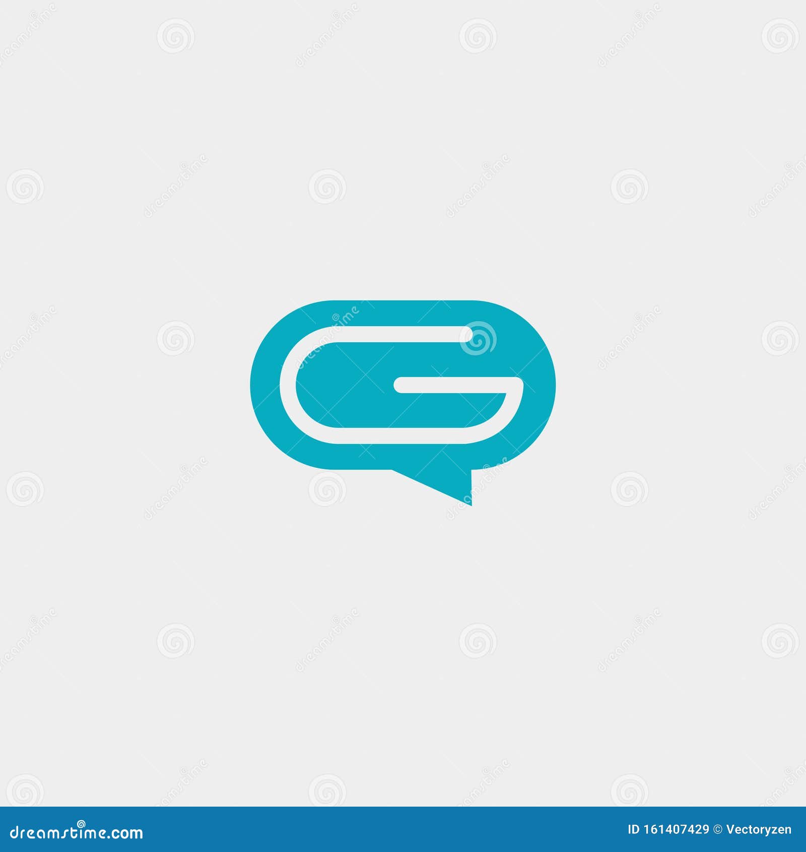 Letter G Chat Logo Template Vector Design Stock Vector - Illustration ...