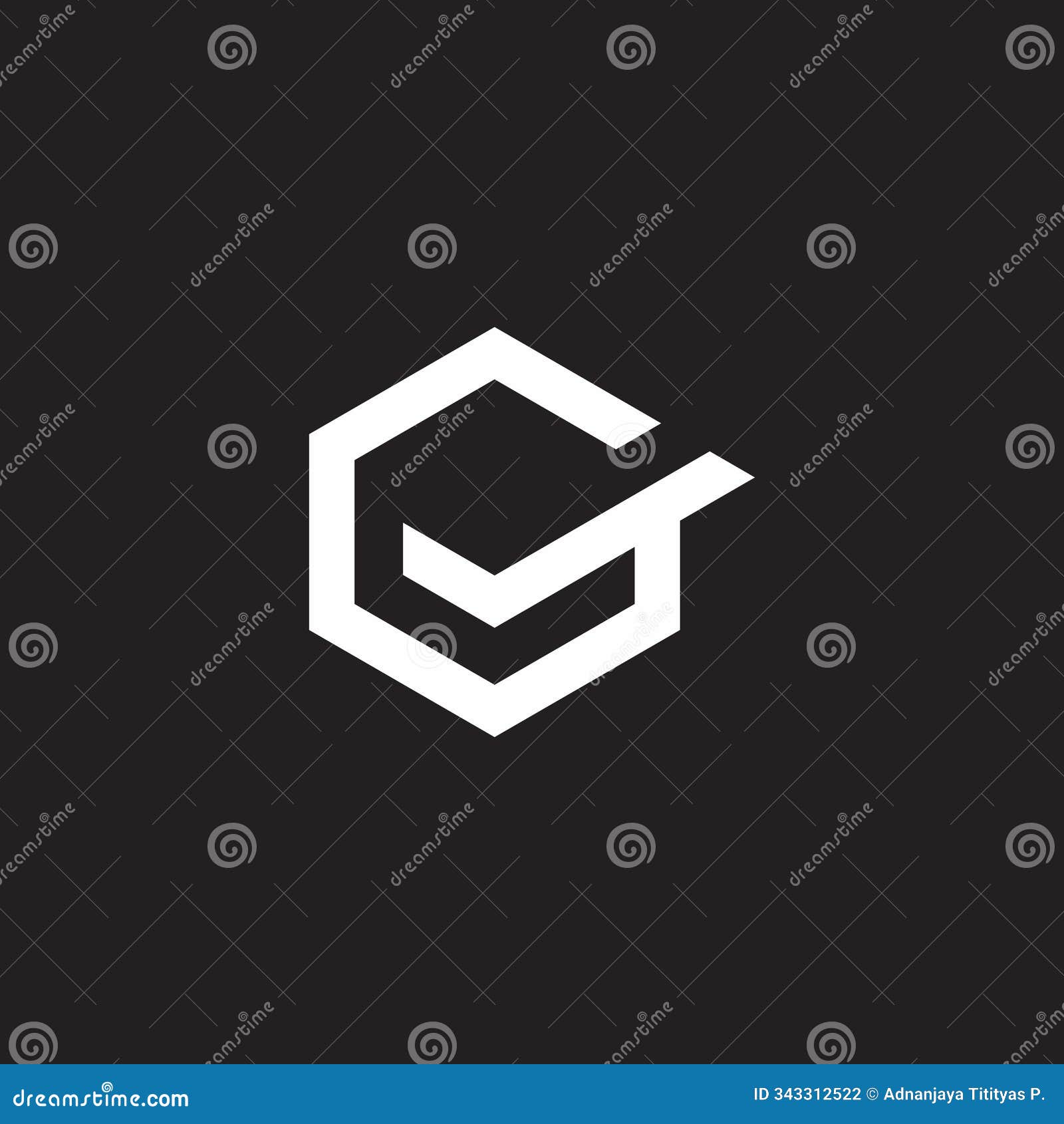 Letter G Check Mark Hexagonal Box Simple Logo Vector Stock Vector ...