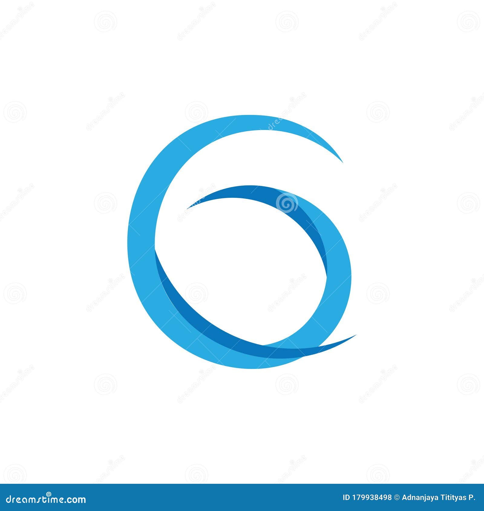 Letter G Circle Rotation Simple Wave Shape Logo Vector Stock Vector ...