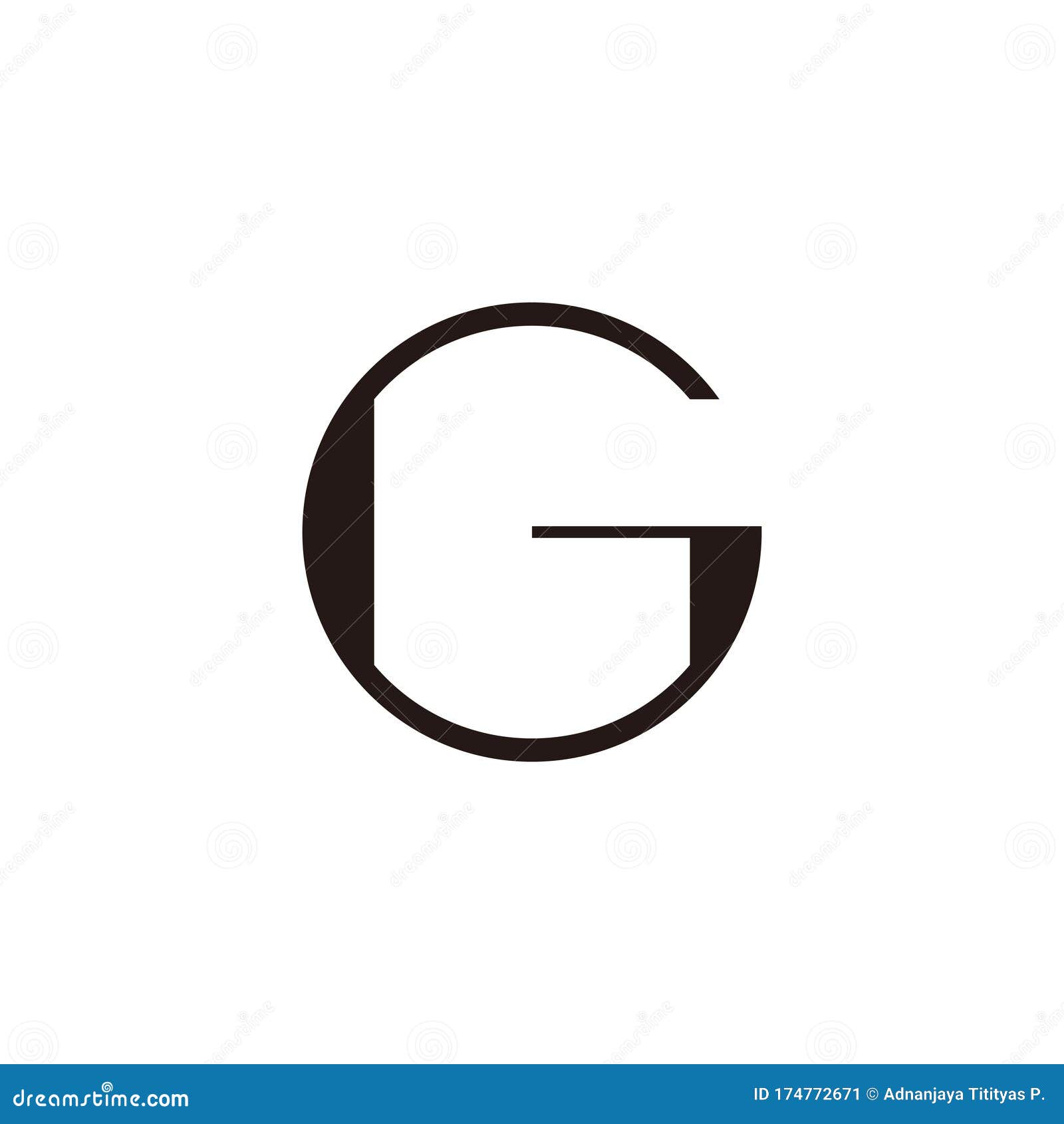 Letter G Circle Simple Geometric Symbol Logo Vector Stock Vector ...