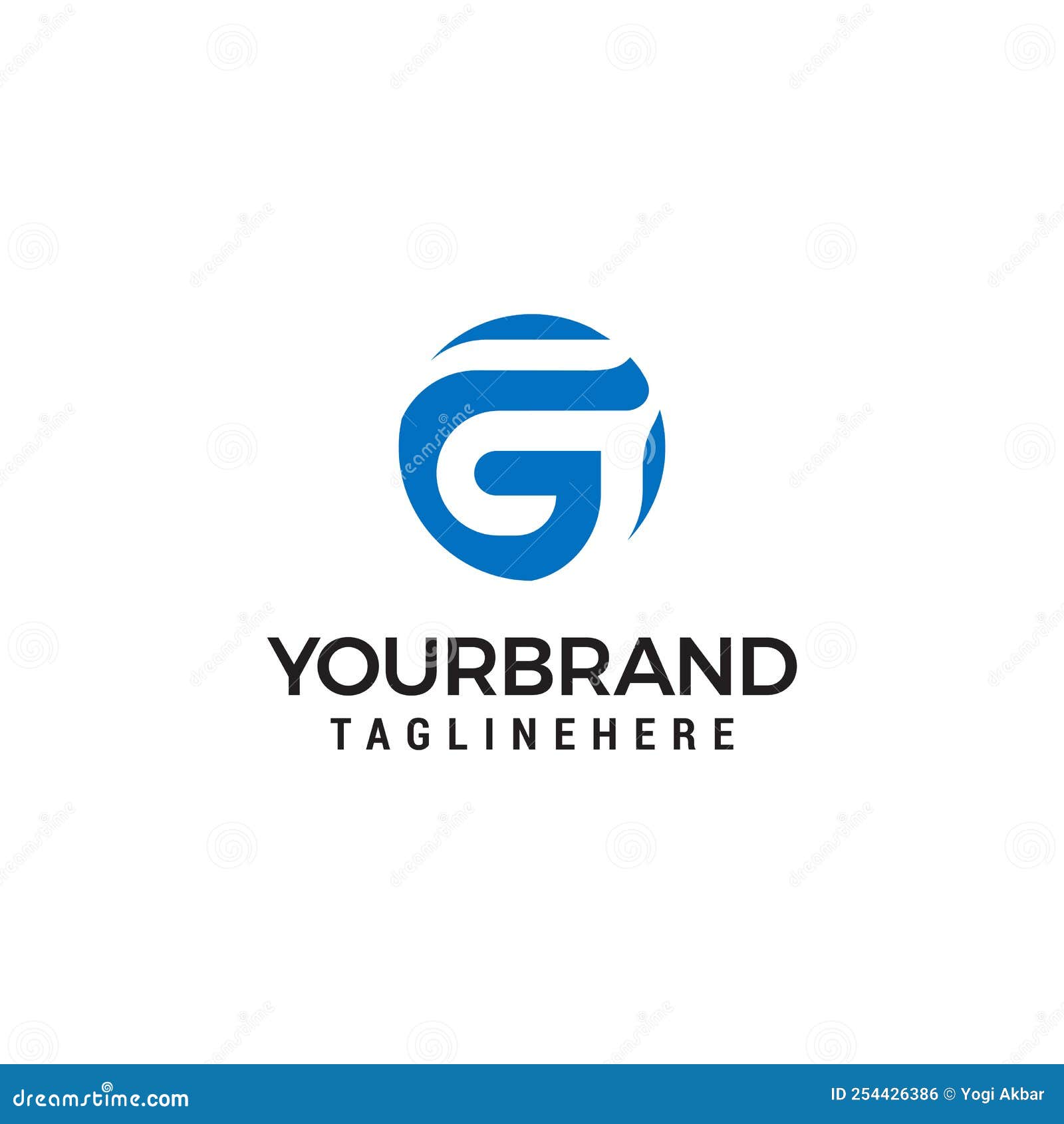 Letter G Circle Simple Logo Design Template Vector Stock Vector ...