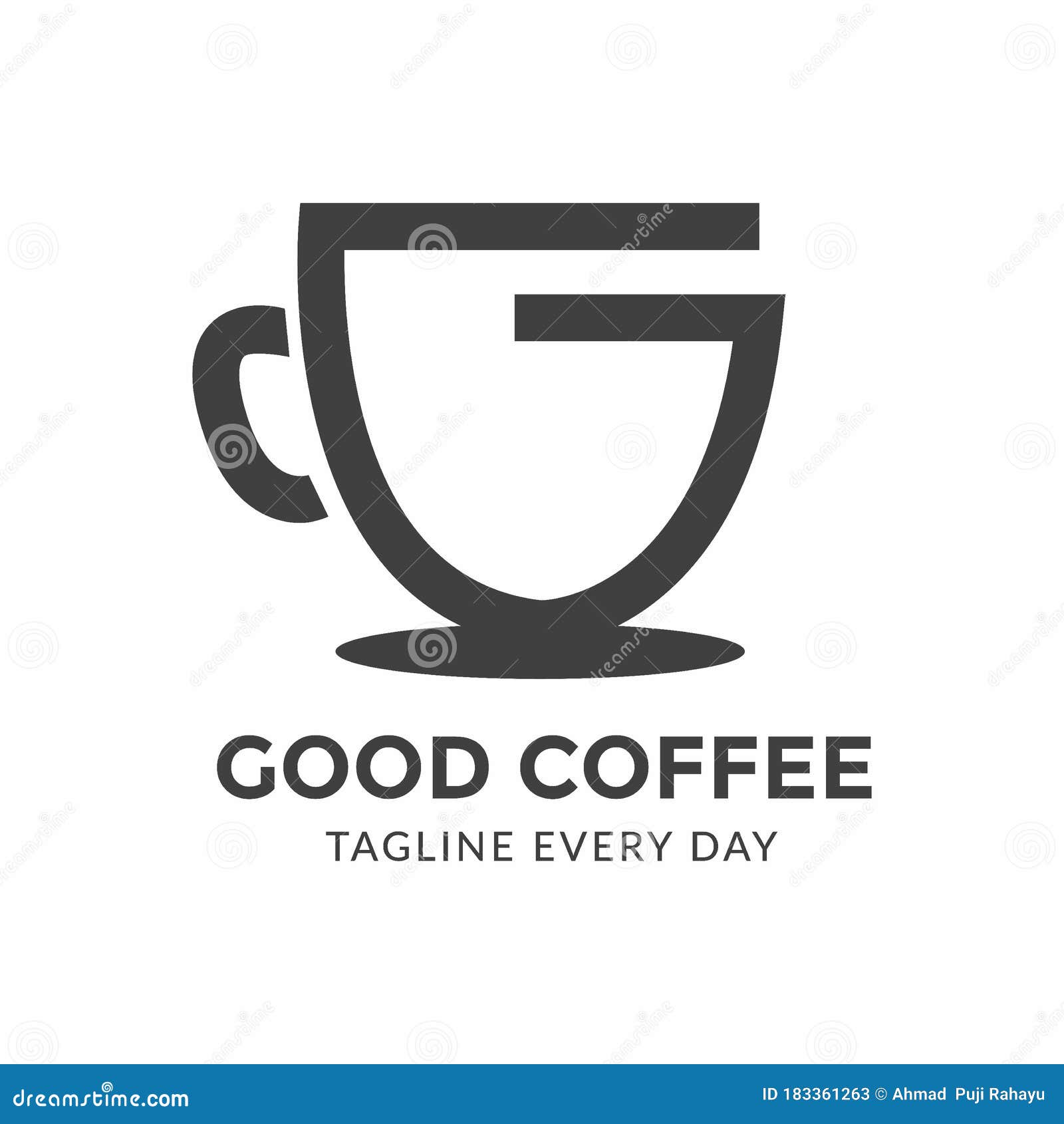 Letter G Coffee Cup Logo Design Stock Illustration - Illustration of ...