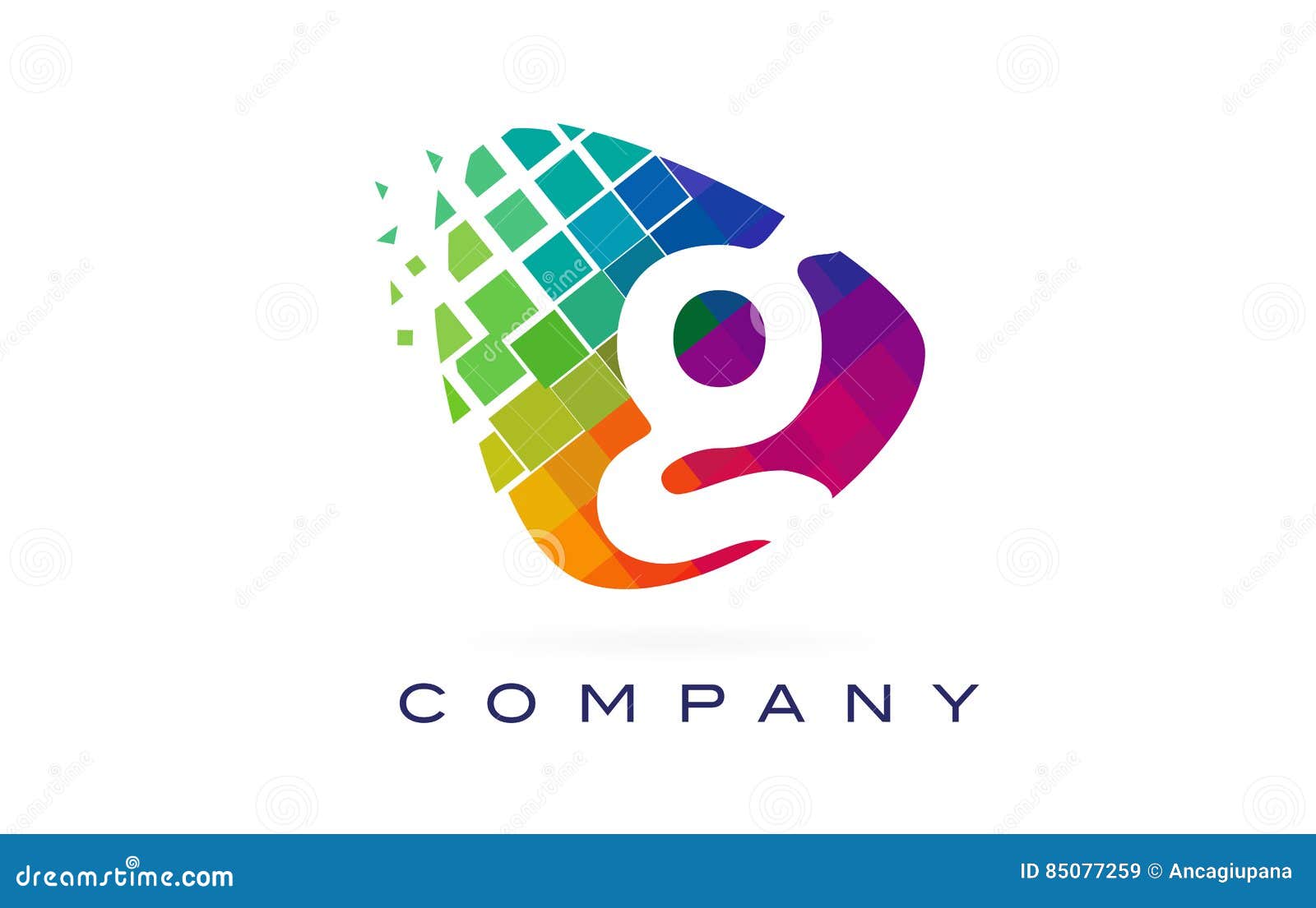 Letter G Colourful Rainbow Logo Design. Stock Vector - Illustration of ...