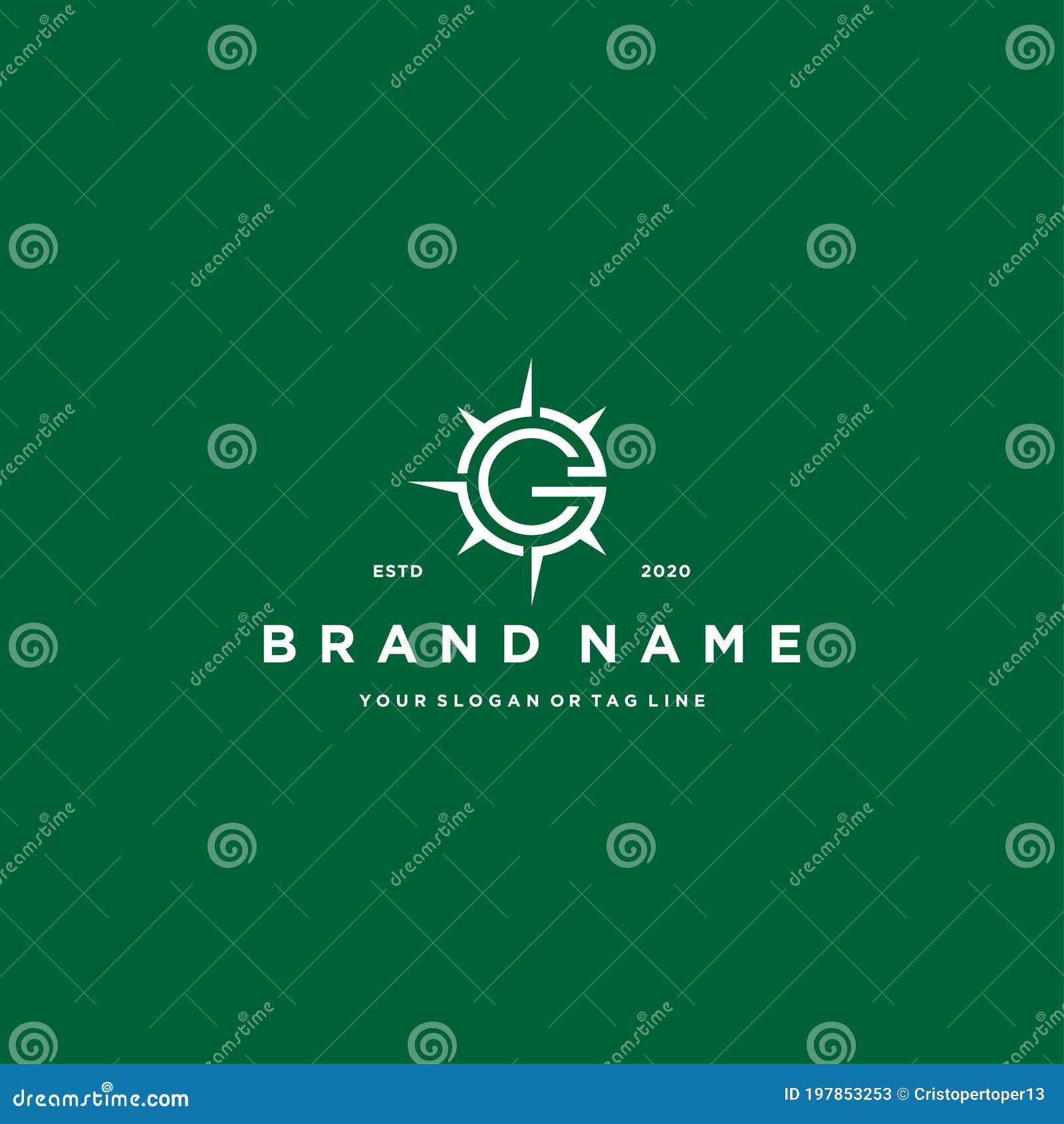 Letter G Compass Logo Design Vector Stock Vector - Illustration of ...