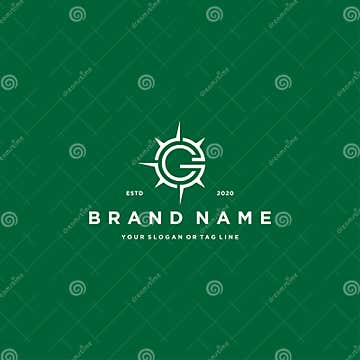 Letter G Compass Logo Design Vector Stock Vector - Illustration of ...