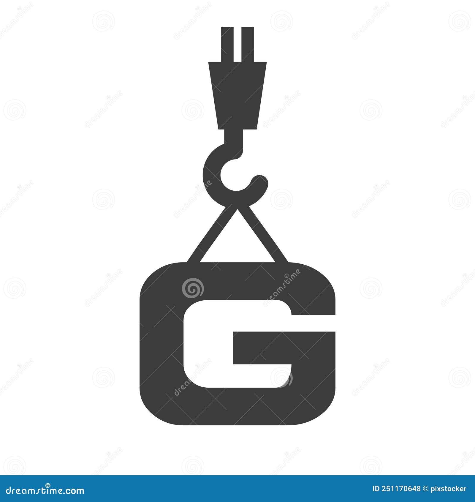 Letter G Construction Logo Template. Construction Logo Crane Concept ...