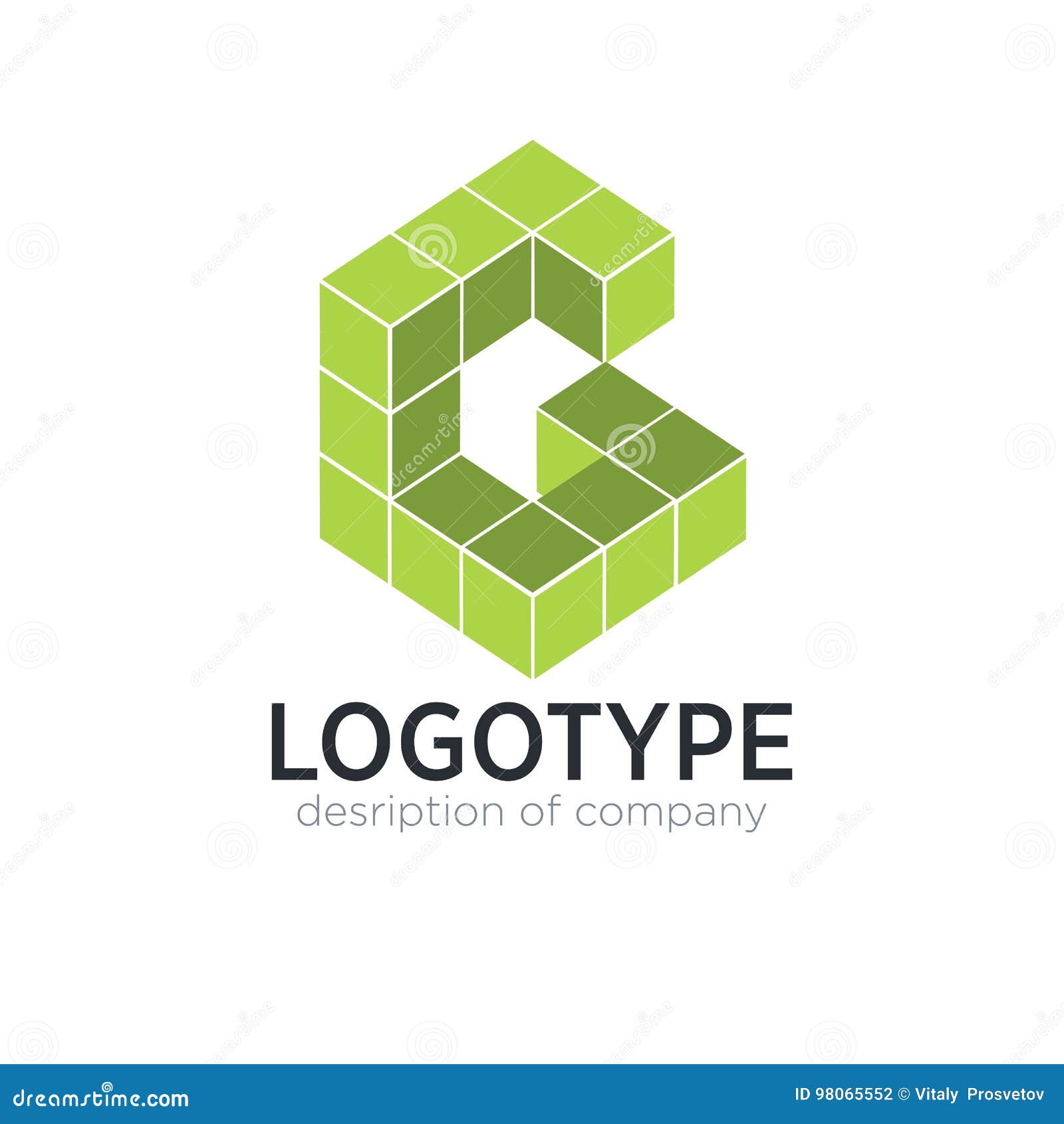 Letter G Cube Figure Logo Icon Design Template Elements Stock ...