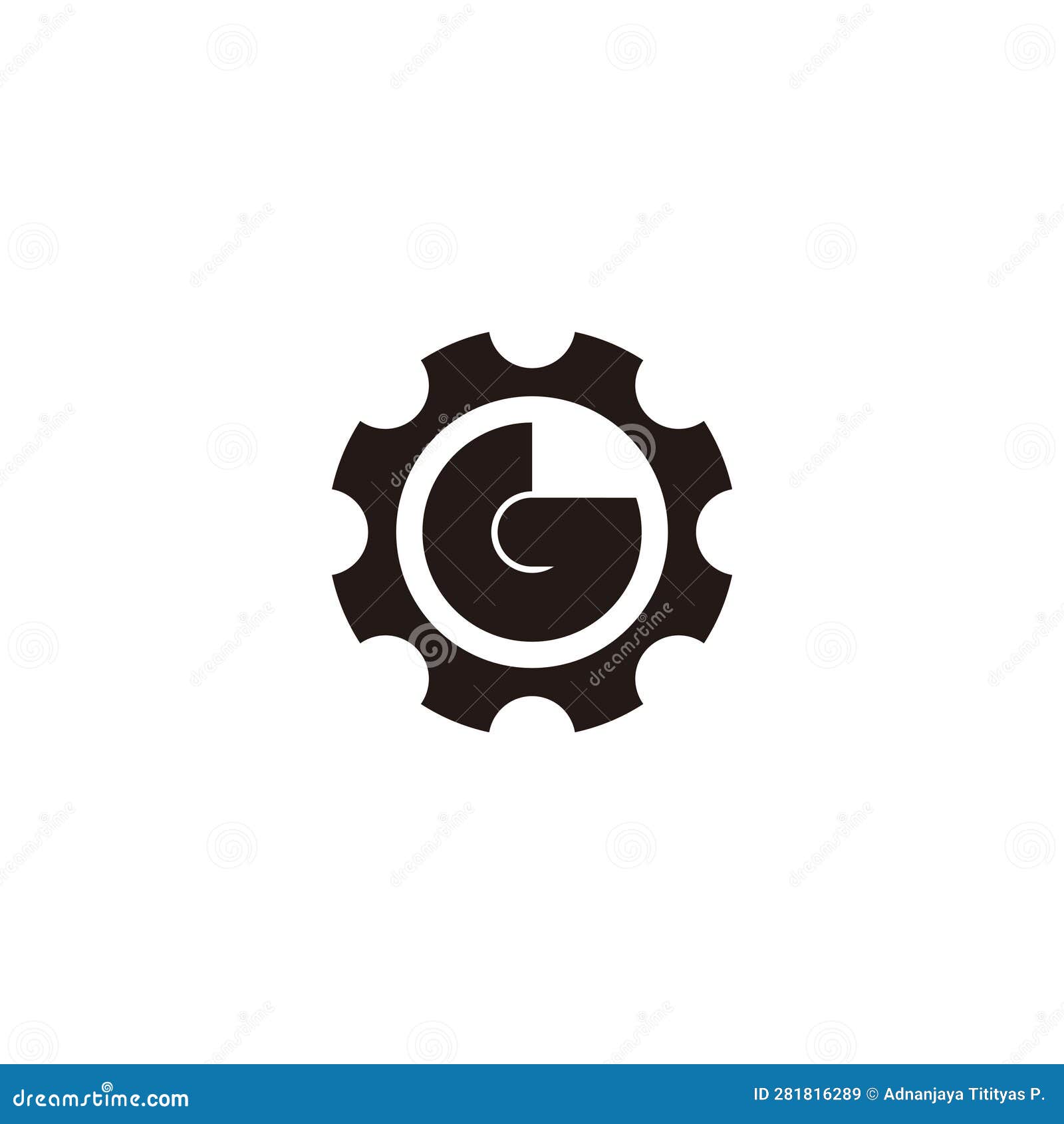 Letter G Cute Gear Cog Symbol Logo Vector Stock Vector - Illustration ...