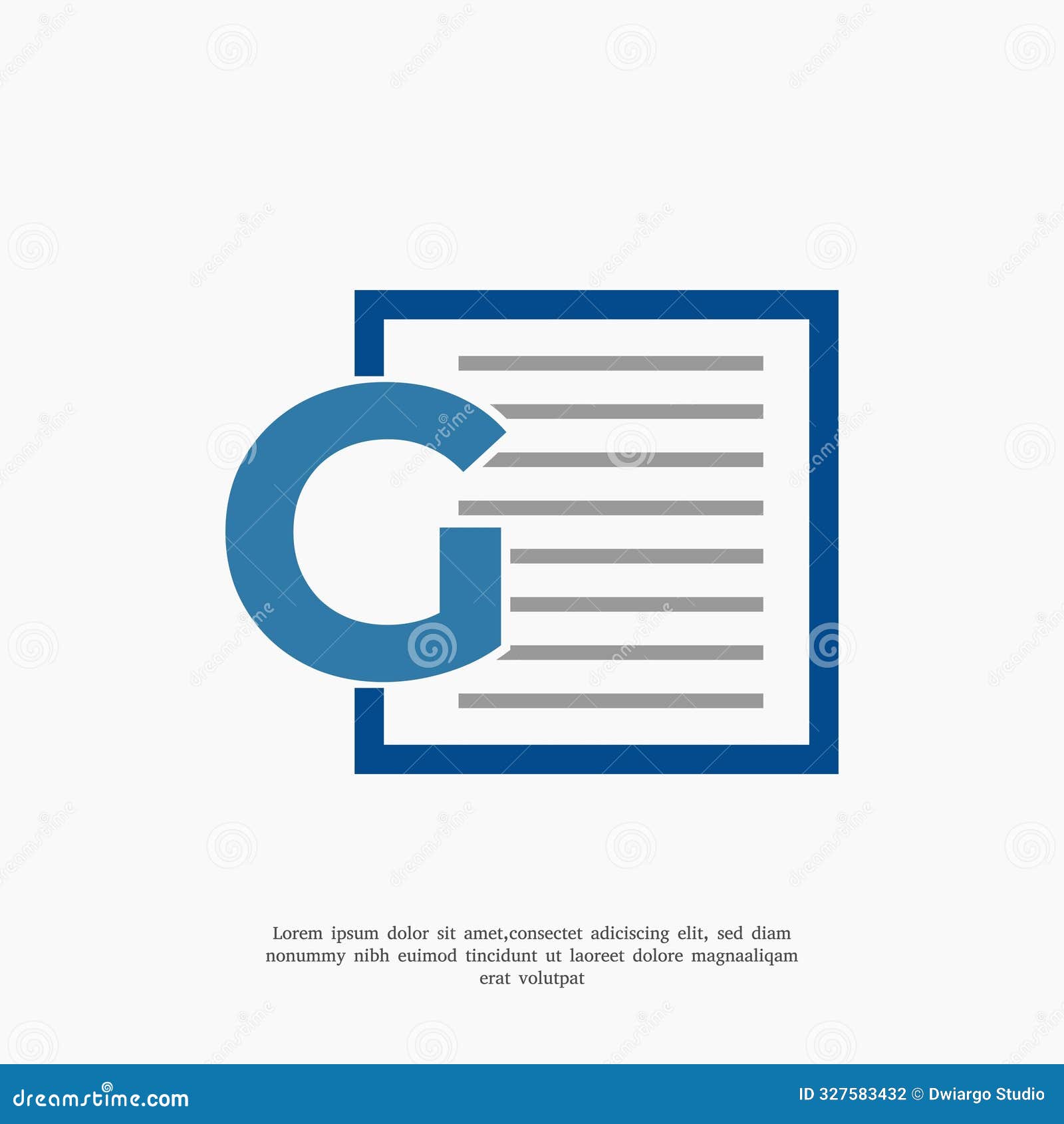 Letter G Document Logo Design Template Stock Vector - Illustration of ...
