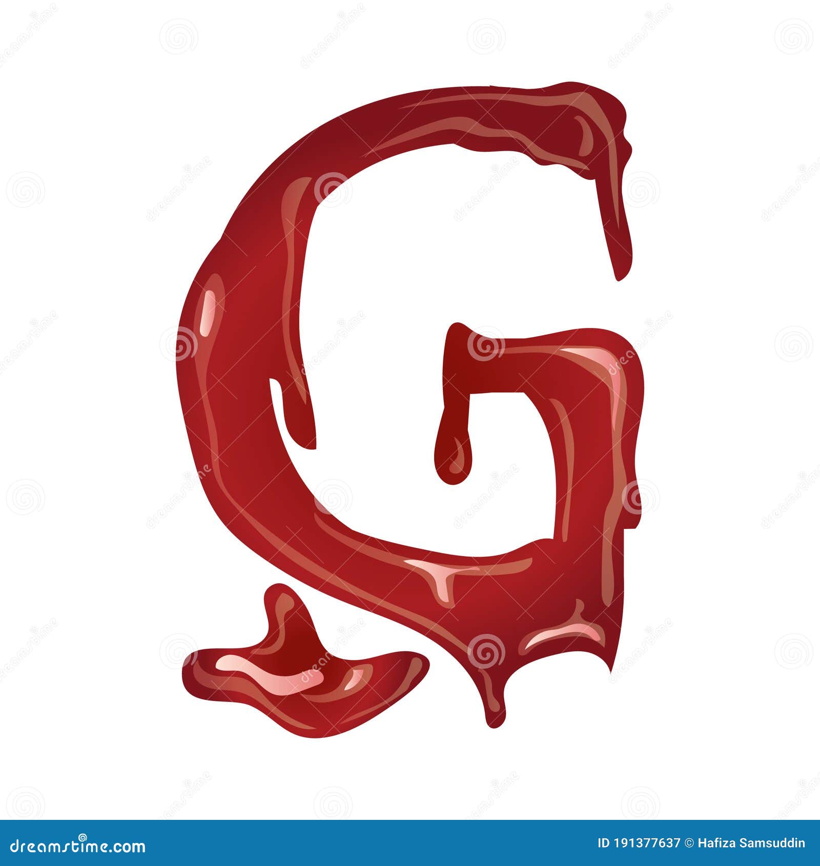 Letter G with Dripping Blood. Vector Illustration Decorative Design ...
