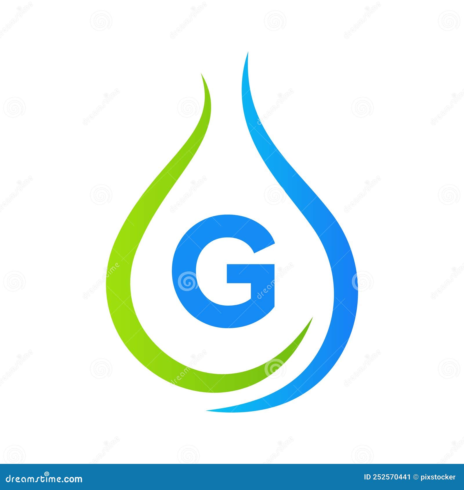 Letter G Drop Water Logo Design Vector Template. Minimal Water Logo ...