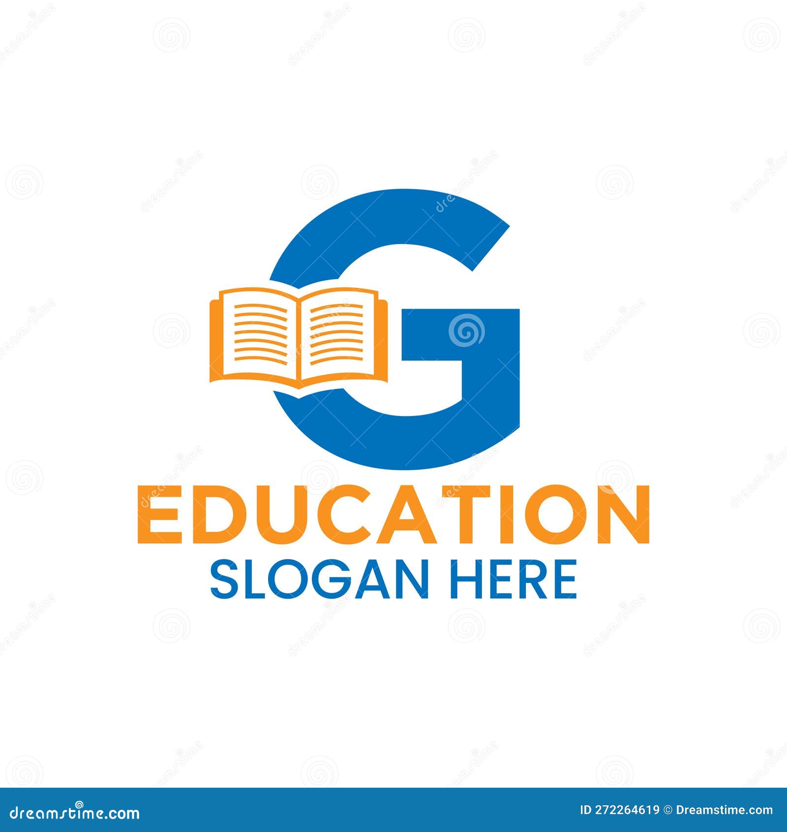 Letter G Education Logo Concept with Open Book Icon Template Stock ...