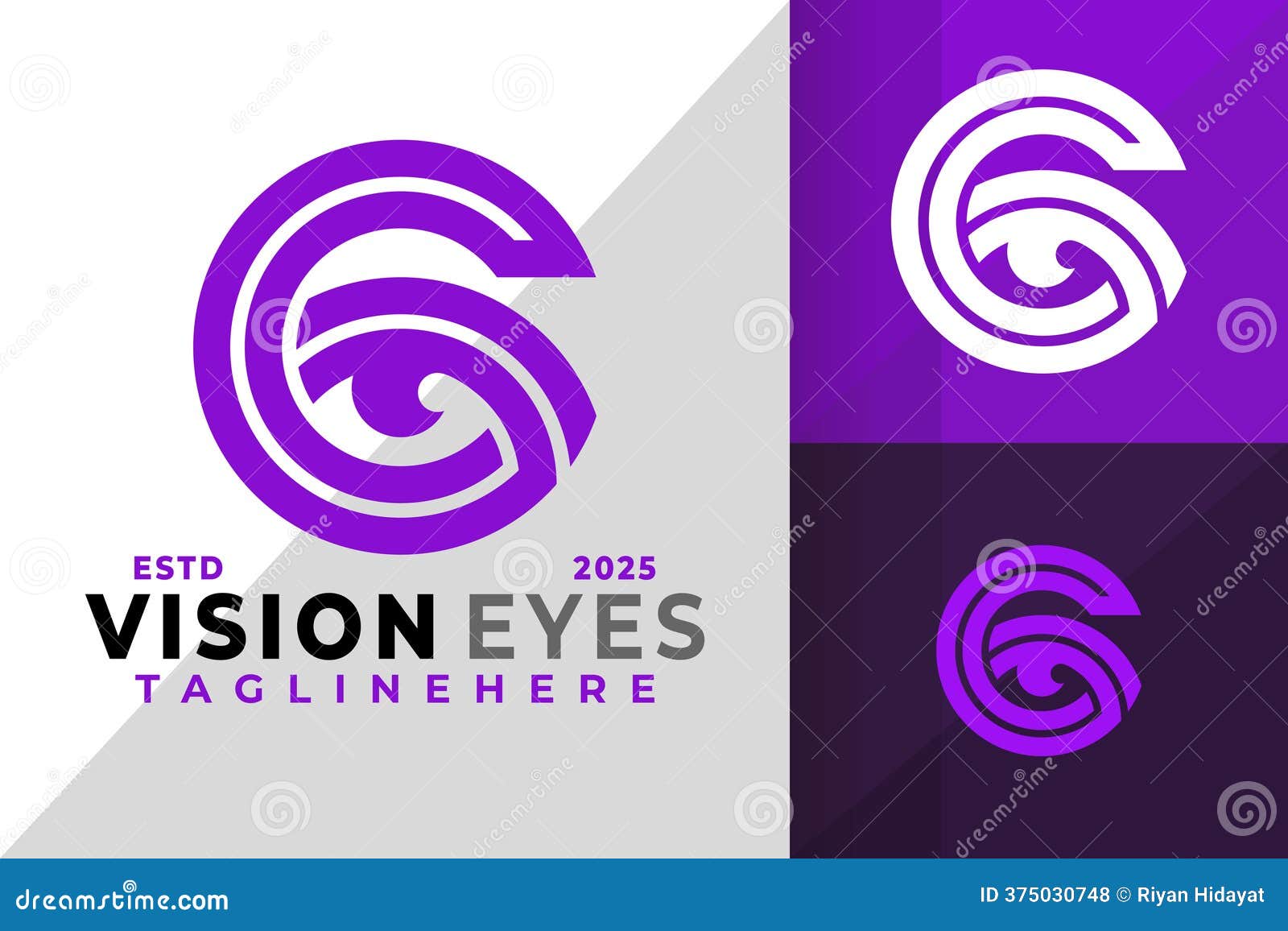Letter I Eye Vision Logo Design Inspiration Royalty-Free Stock ...