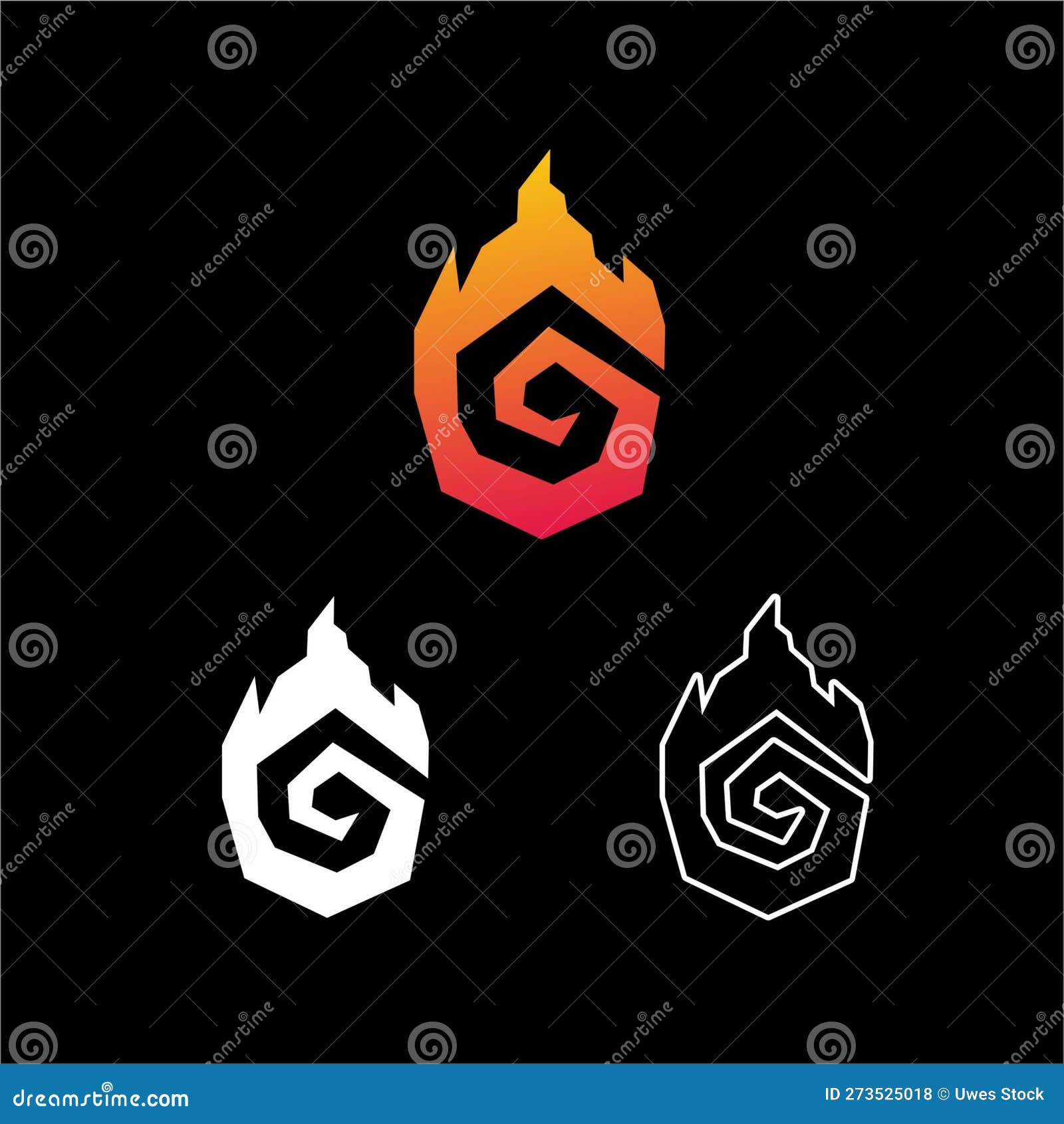 Letter G Fire Vector Logo Design Stock Vector - Illustration of symbol ...