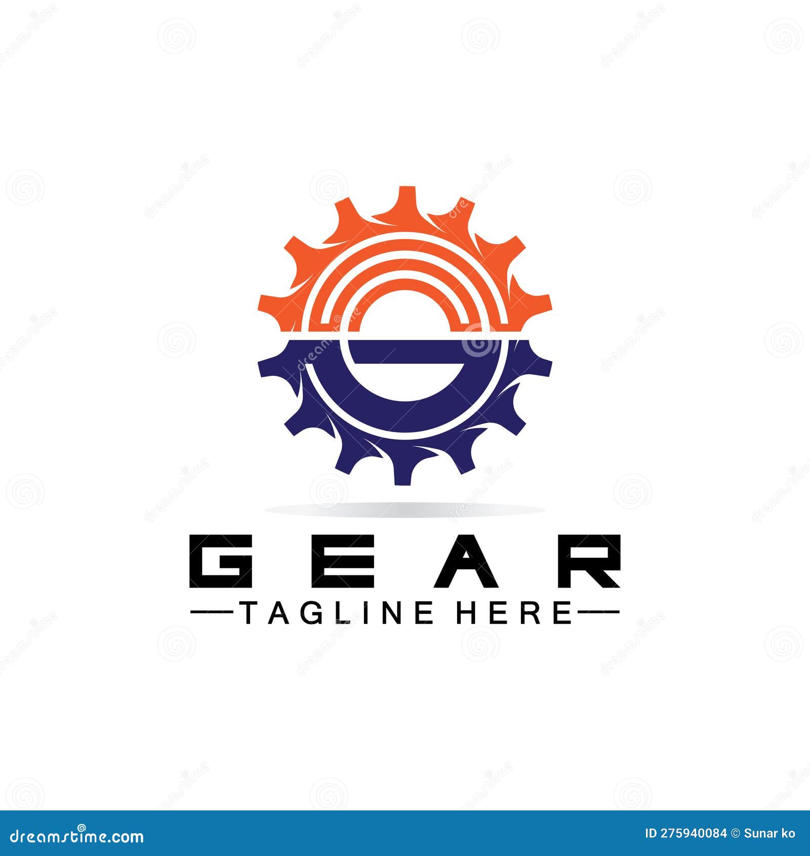 Letter G Gear Engineer Logo Design Template Stock Vector - Illustration ...