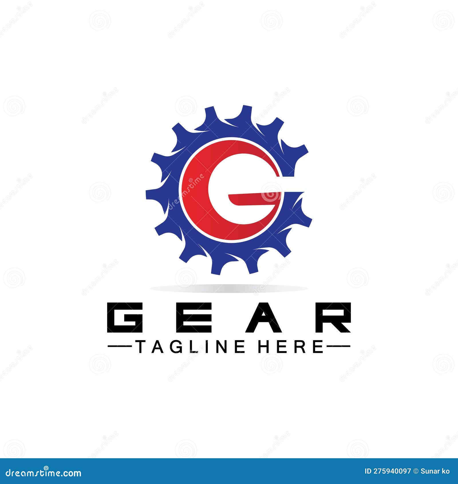 Letter G Gear Engineer Logo Design Template Stock Vector - Illustration ...