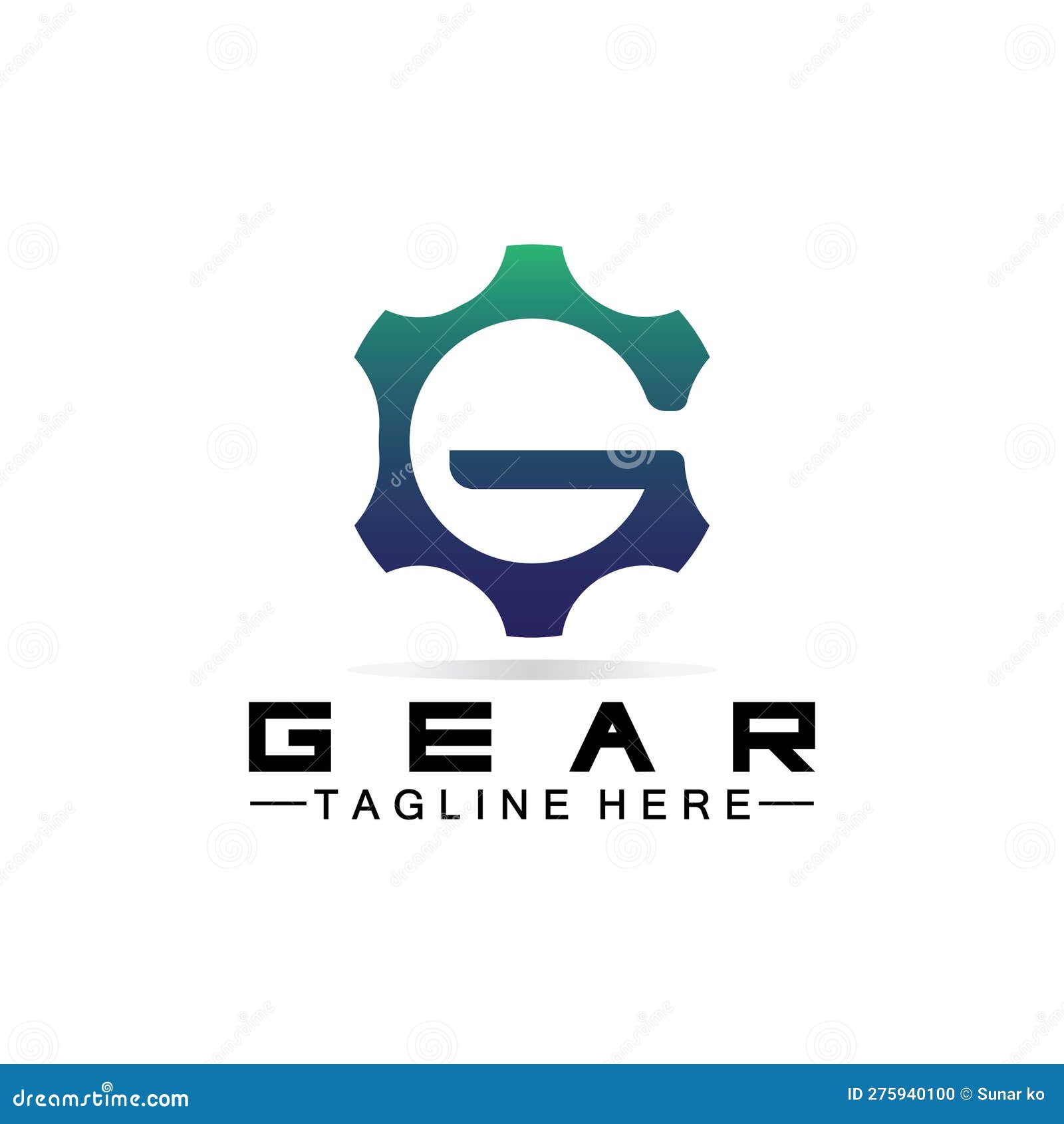 Letter G Gear Engineer Logo Design Template Stock Vector - Illustration ...