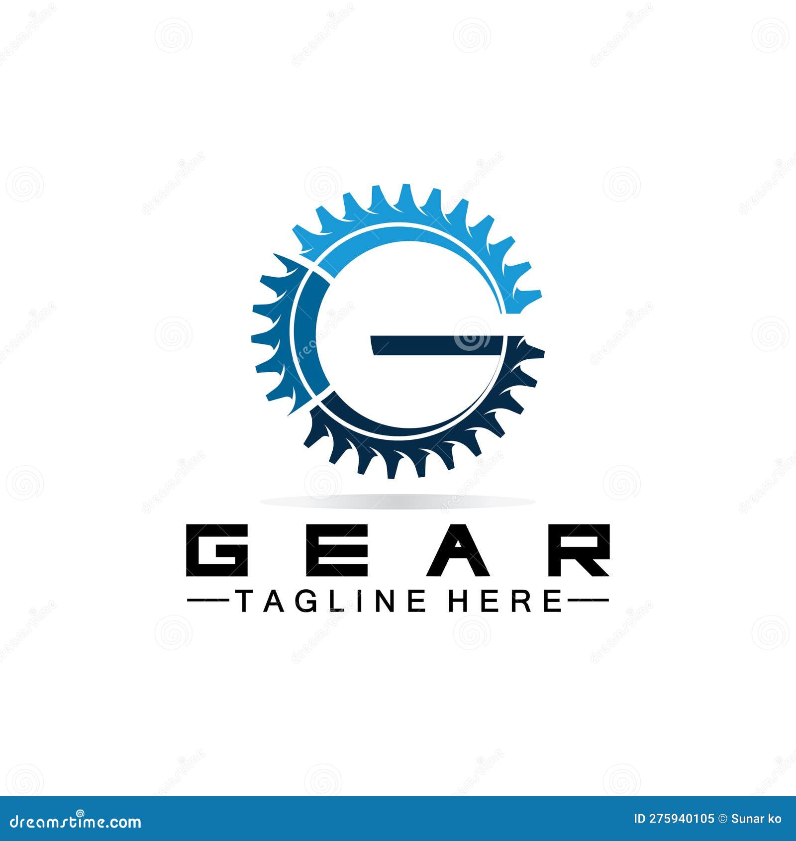 Letter G Gear Engineer Logo Design Template Stock Vector - Illustration ...