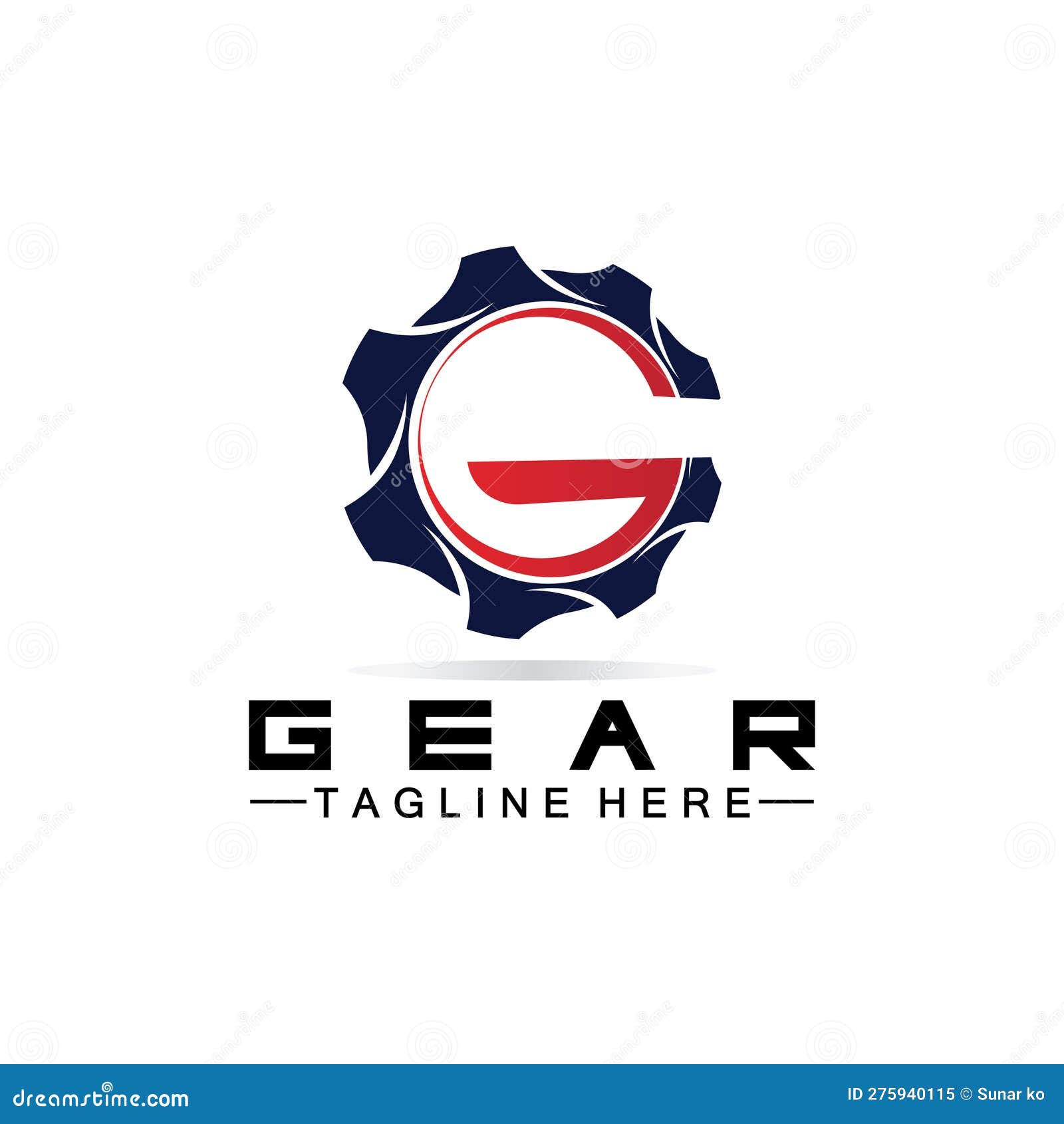 Letter G Gear Engineer Logo Design Template Stock Vector - Illustration ...