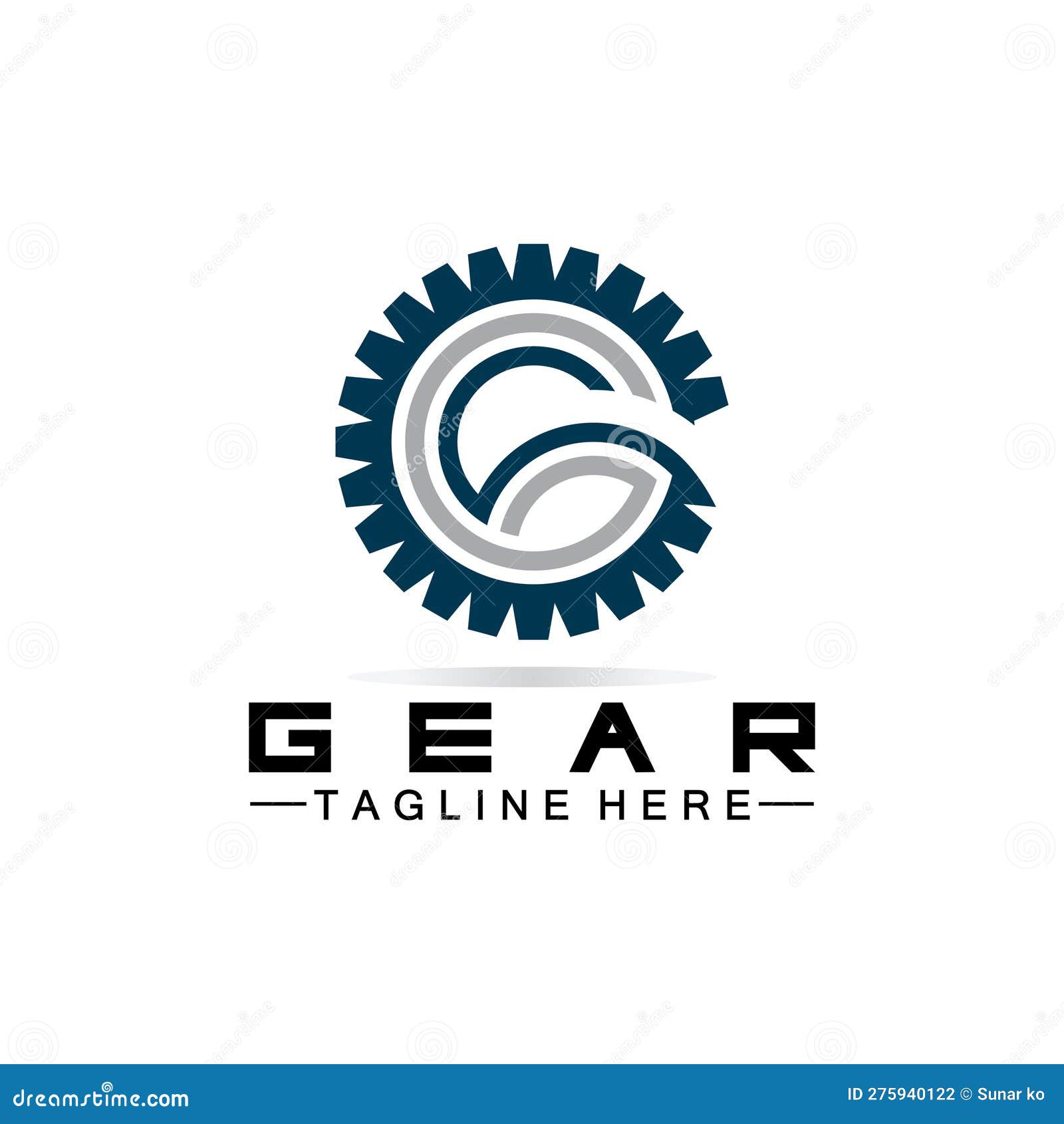 Letter G Gear Engineer Logo Design Template Stock Vector - Illustration ...