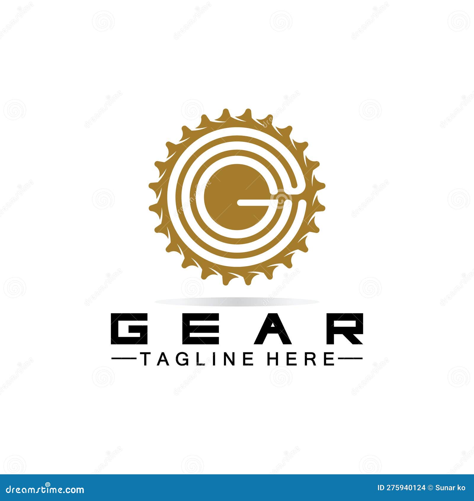 Letter G Gear Engineer Logo Design Template Stock Vector - Illustration ...