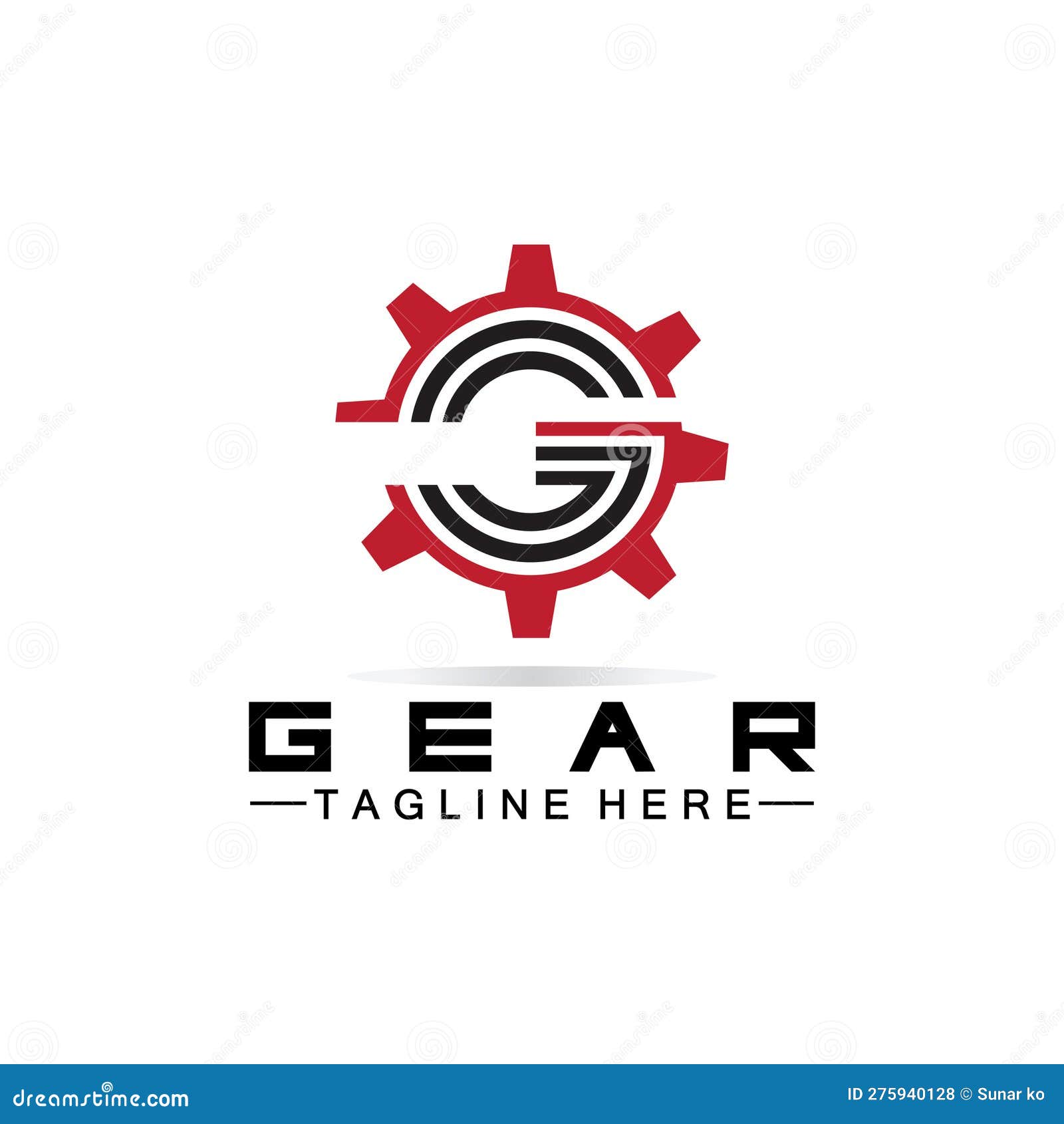 Letter G Gear Engineer Logo Design Template Stock Vector - Illustration ...