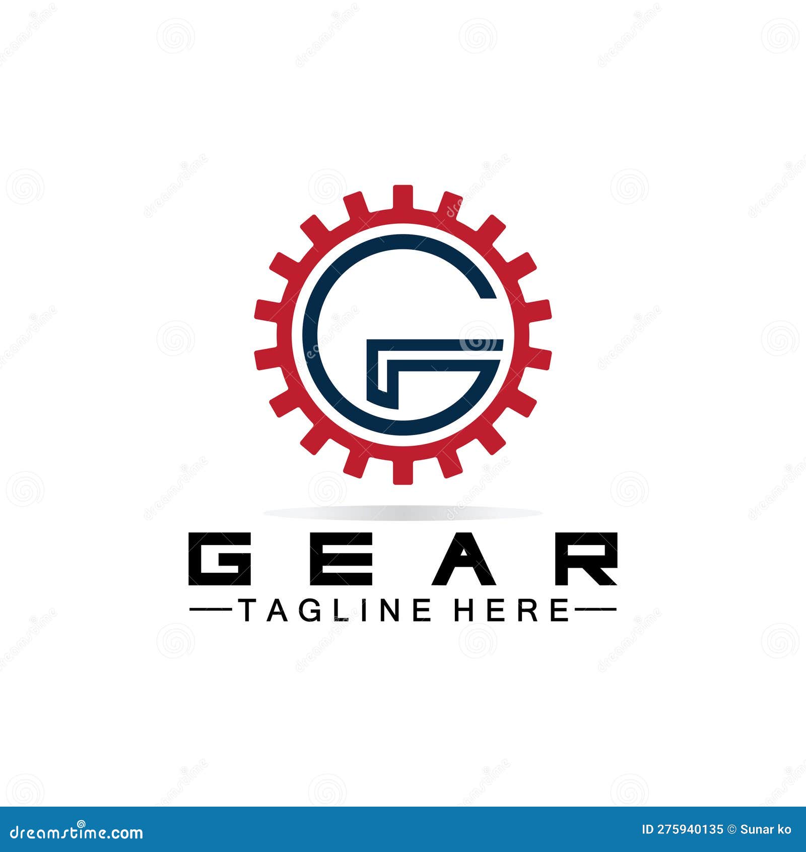 Letter G Gear Engineer Logo Design Template Stock Vector - Illustration ...