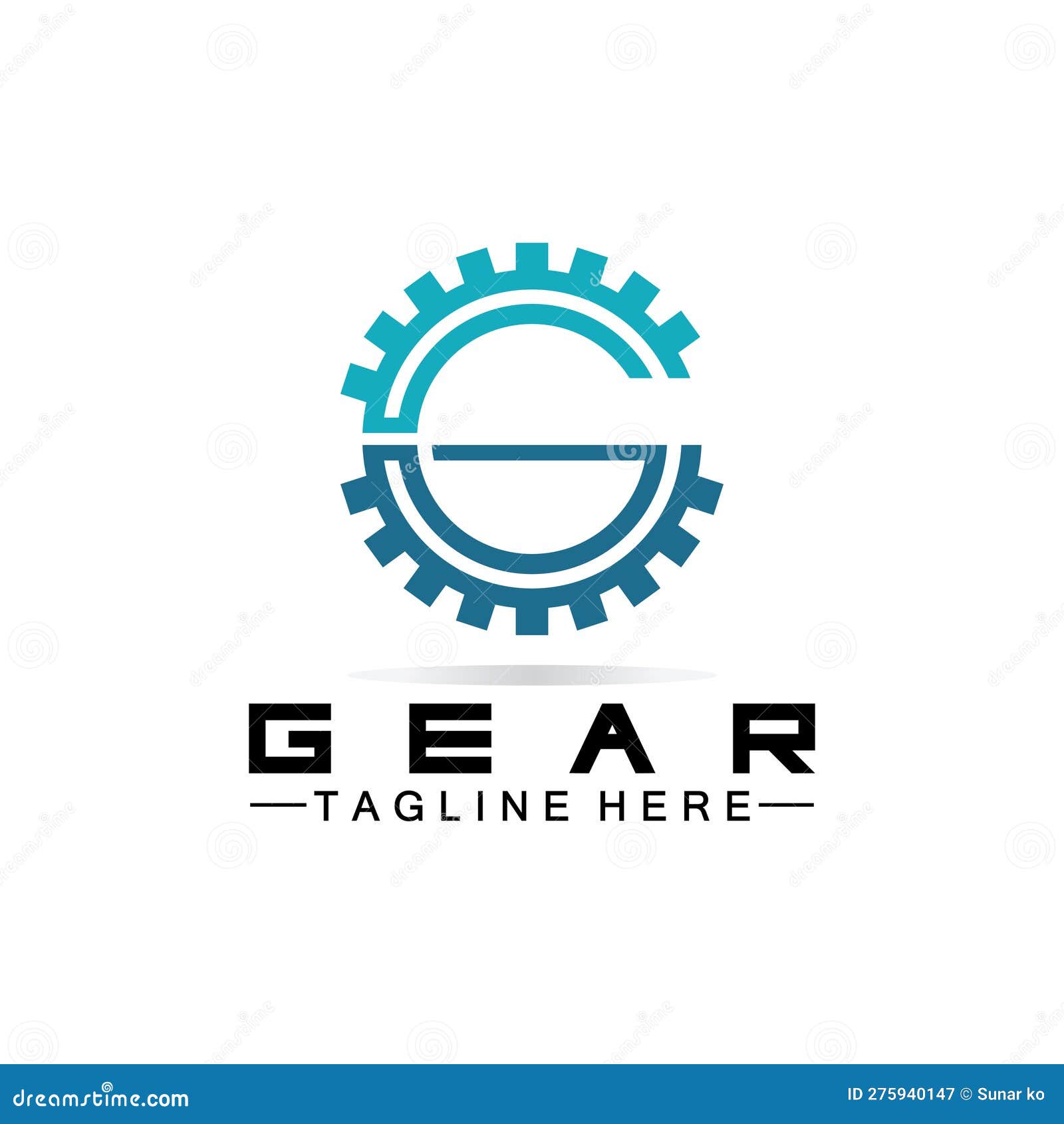 Letter G Gear Engineer Logo Design Template Stock Vector - Illustration ...