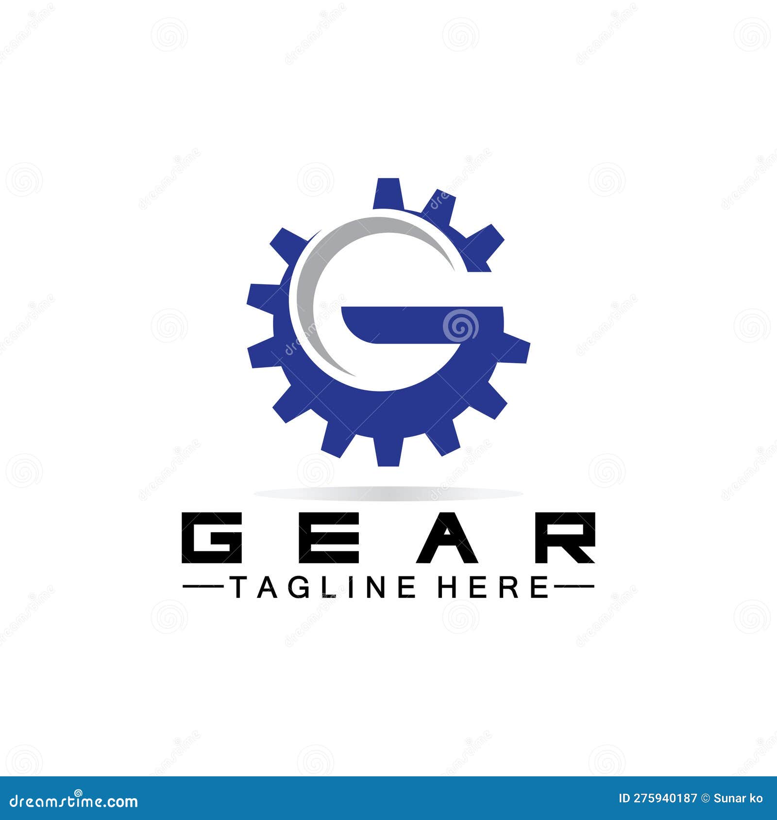 Letter G Gear Engineer Logo Design Template Stock Vector - Illustration ...