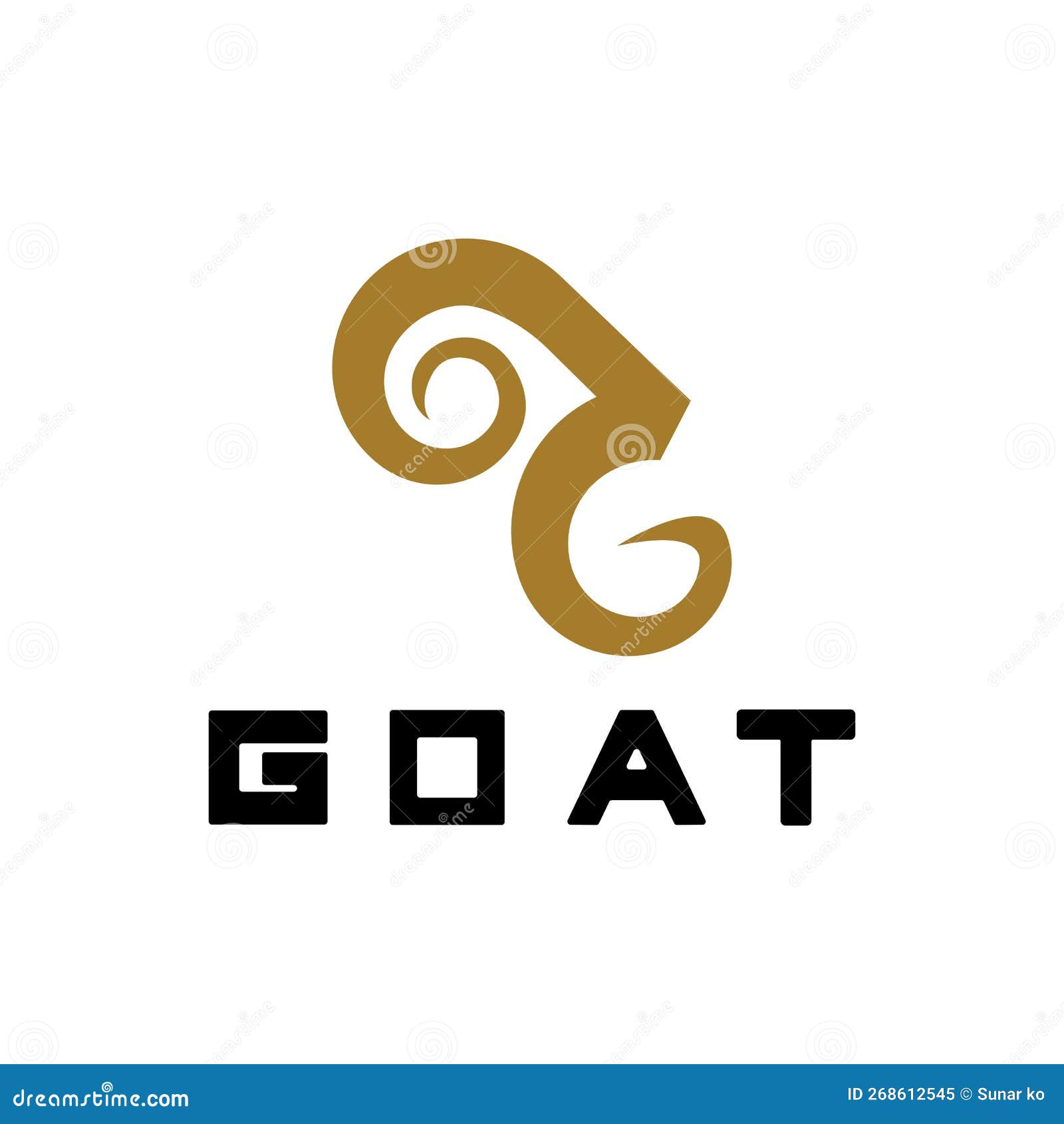 Letter G Goat Head Logo-Vector Illustration Stock Vector - Illustration ...